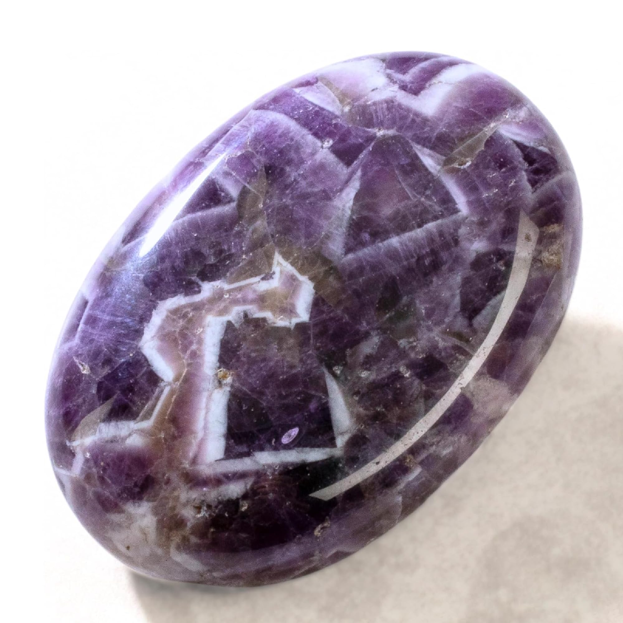 Amazon.com: KALIFANO AAA+ Amethyst Palm Stone - High Energy Amatista ...