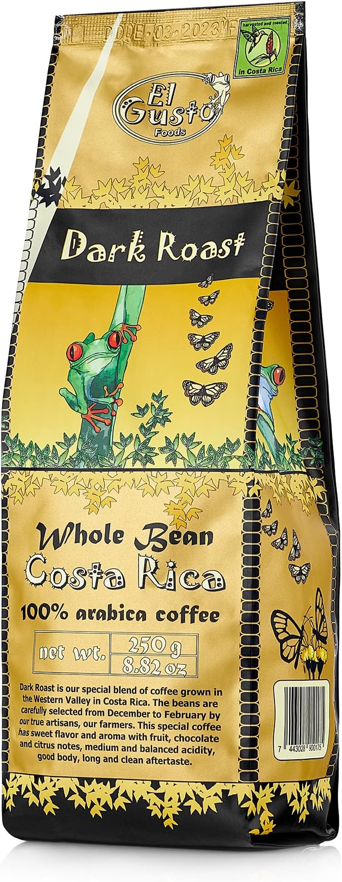 Amazon.com : El Gusto Whole Bean Coffee - Single Origin Costa Rican ...