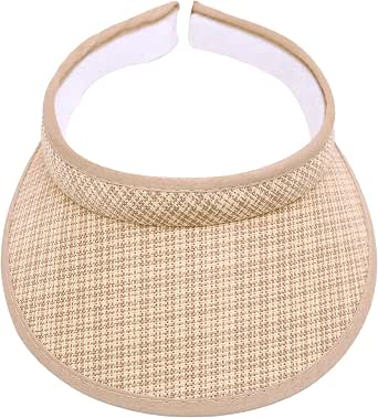 Plaid Sun Visors Hat Women Men 3.17-inch Brim Clip on Visor Hats ...