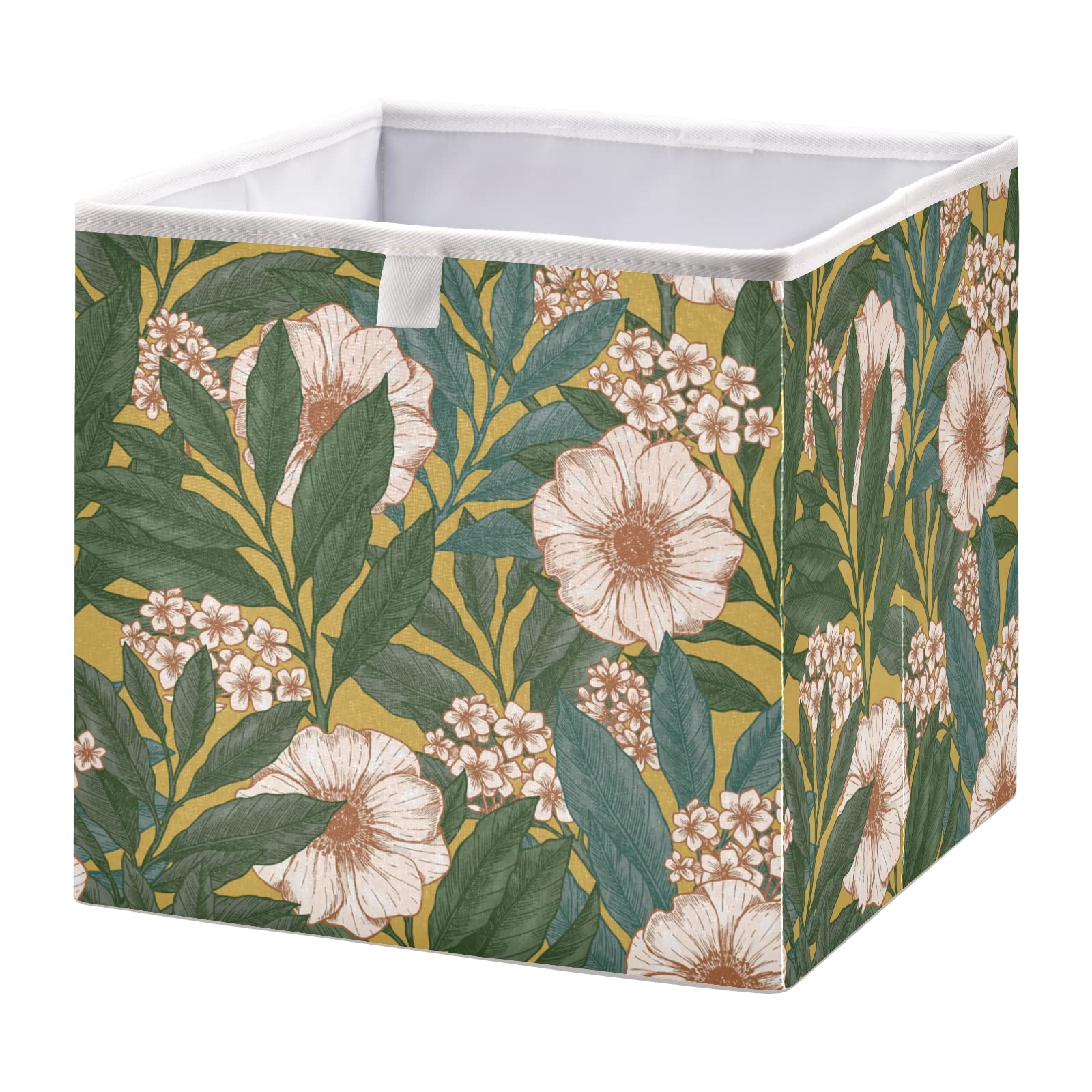 Amazon.com: Blueangle Retro Floral Pattern Cube Storage Bin, 11 x 11 x ...