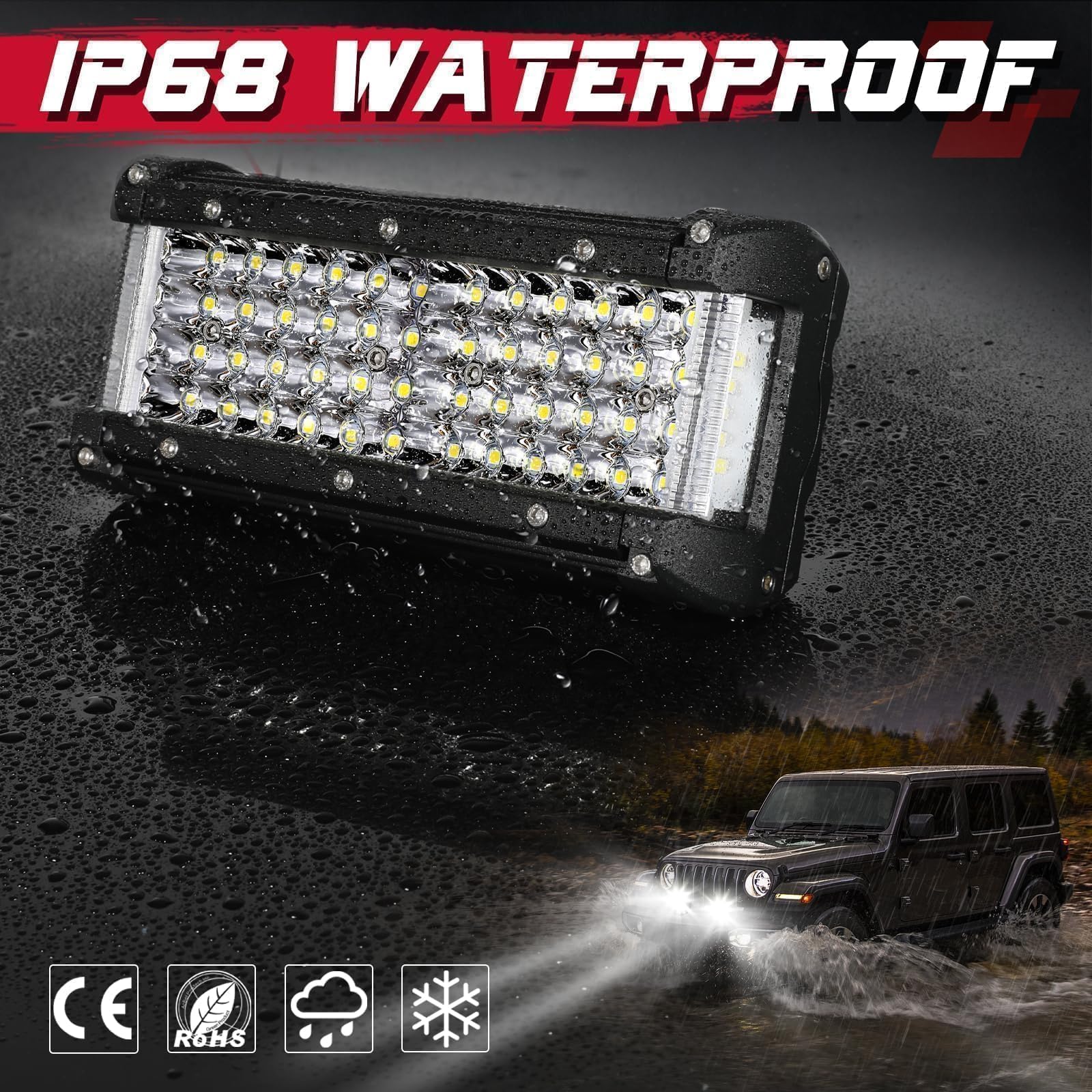 Snapklik.com : 2PCS Side Shooter LED Light Bar 7 Inch 232W Spot Flood ...