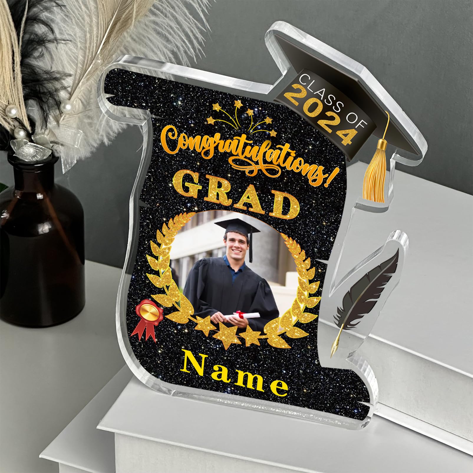 Snapklik.com : Discodes Personalized Graduation Gift Class Of 2024 Desk ...