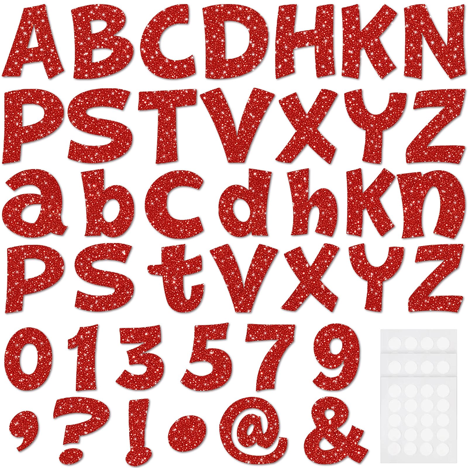 Snapklik.com : Colarr 216 Pcs Red Glitter Bulletin Board Letters For ...
