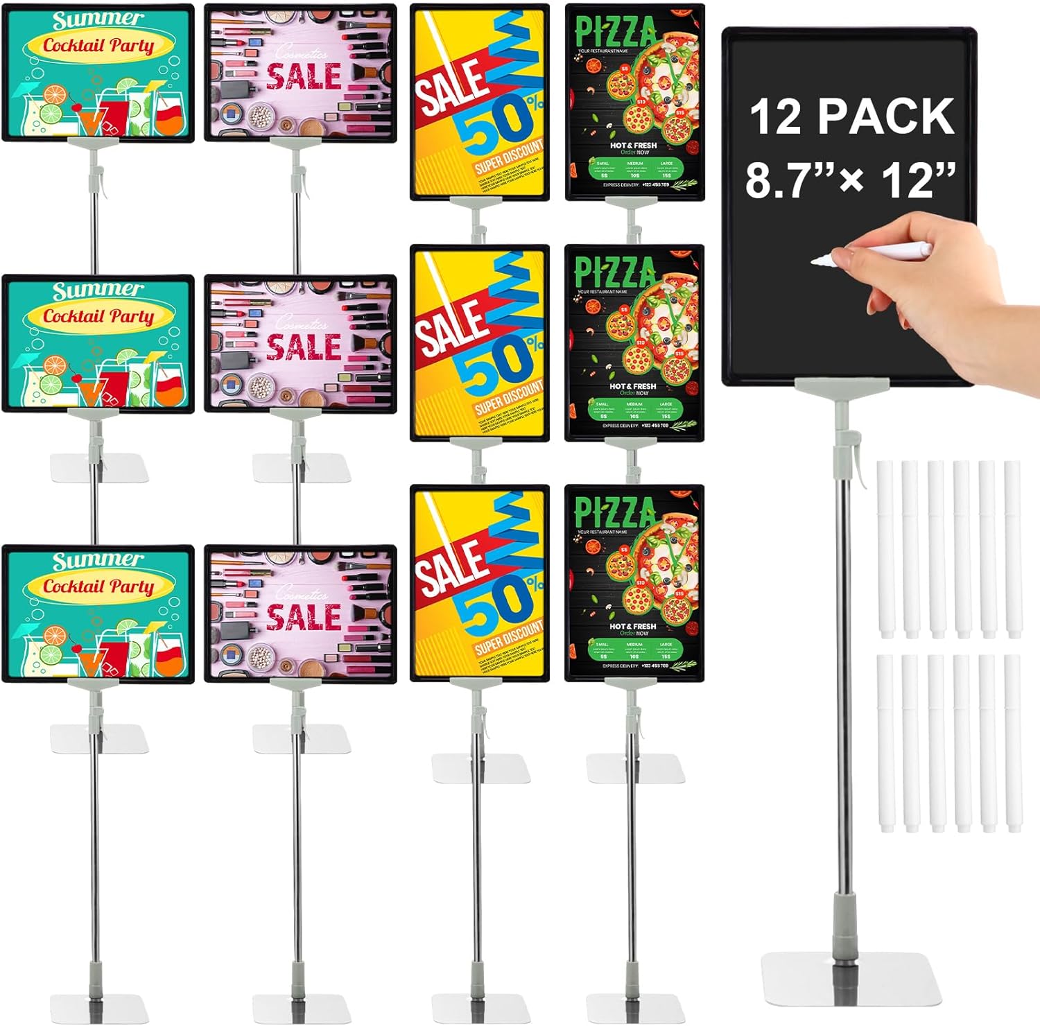 Amazon.com : Honoson 12 Pack Adjustable Pedestal Stand Holder with ...