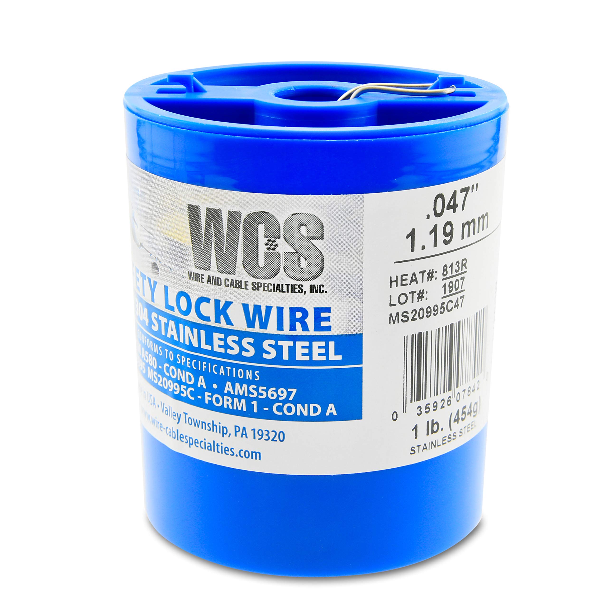 Snapklik.com : WCS .047 Stainless Steel Safety Lock Wire, T302/304 ...