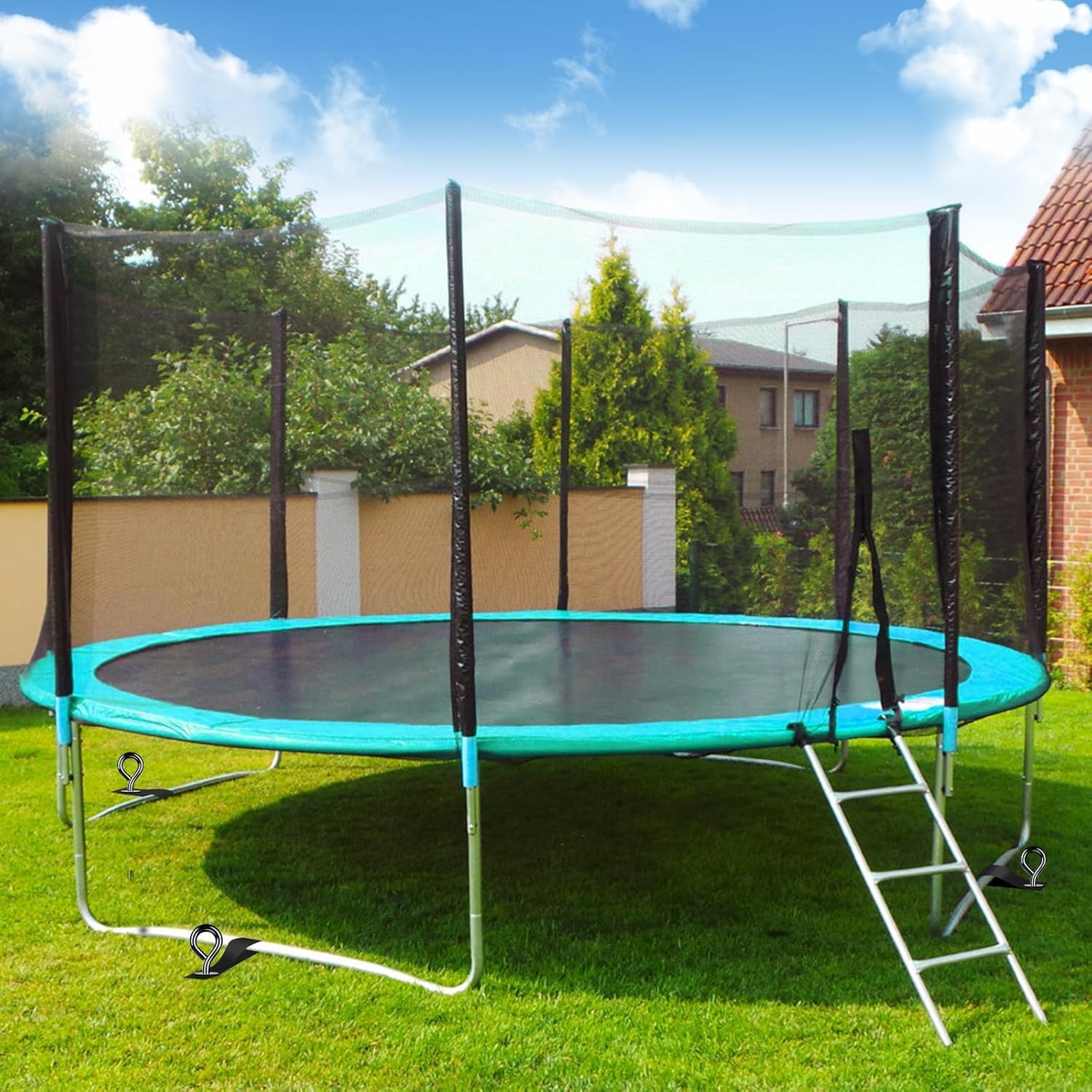 Snapklik.com : Ground Anchors Screw In 16Pcs, Trampoline Stakes Anchors