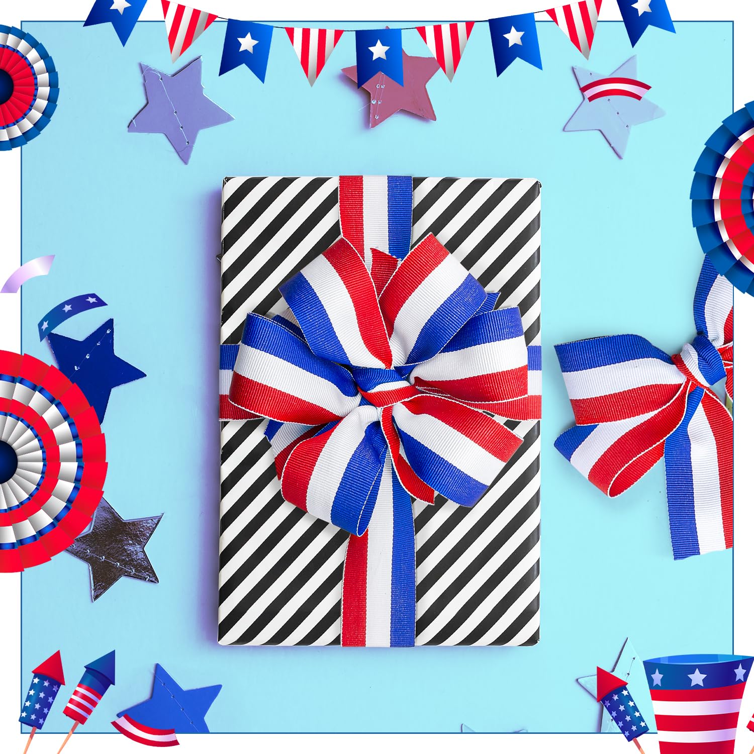 Snapklik.com : Red White And Blue Ribbon Patriotic Ribbon 1.5 Inch X ...