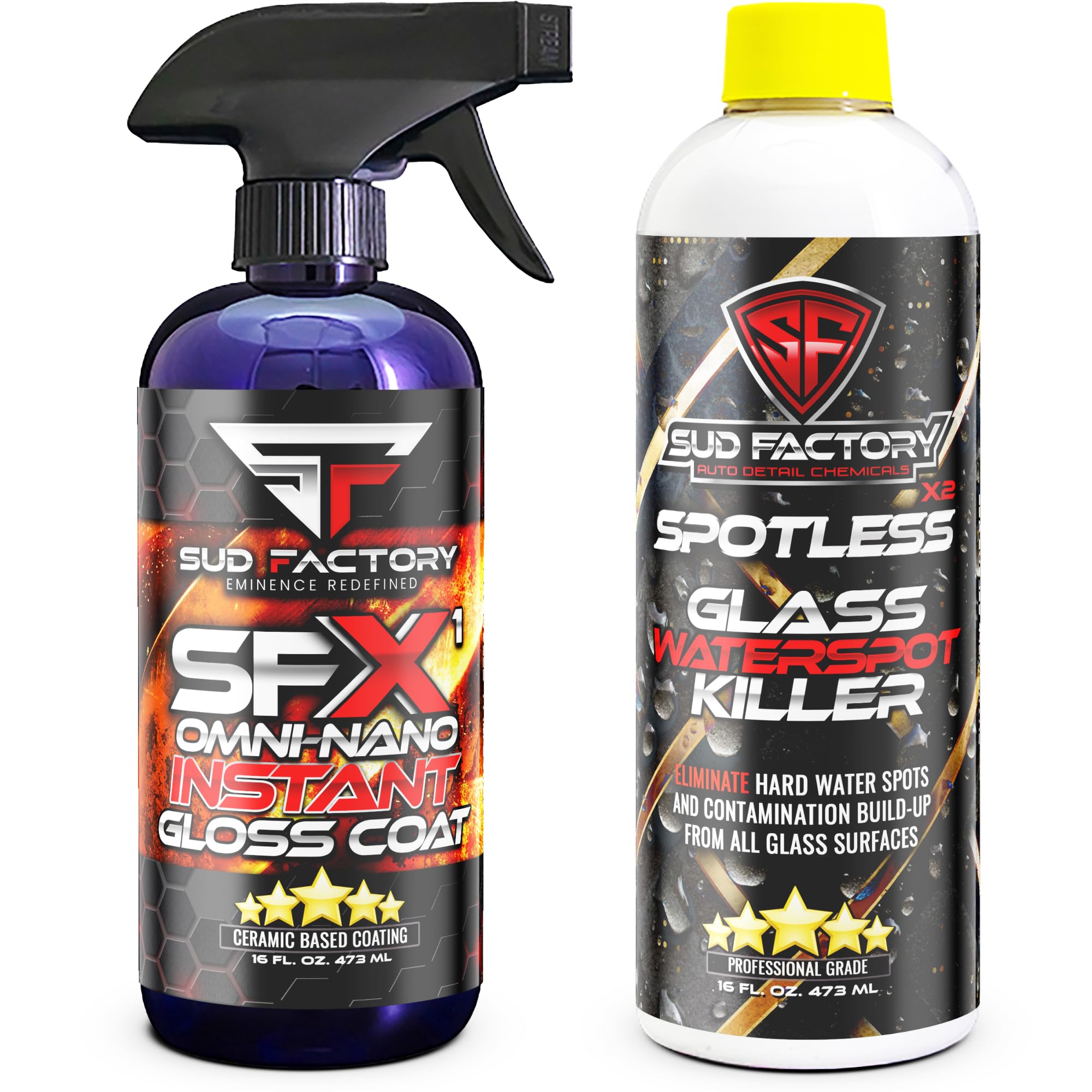 Amazon.com: Sud Factory Spotless X2 & SFX1 Bundle Upgraded Glass Water ...