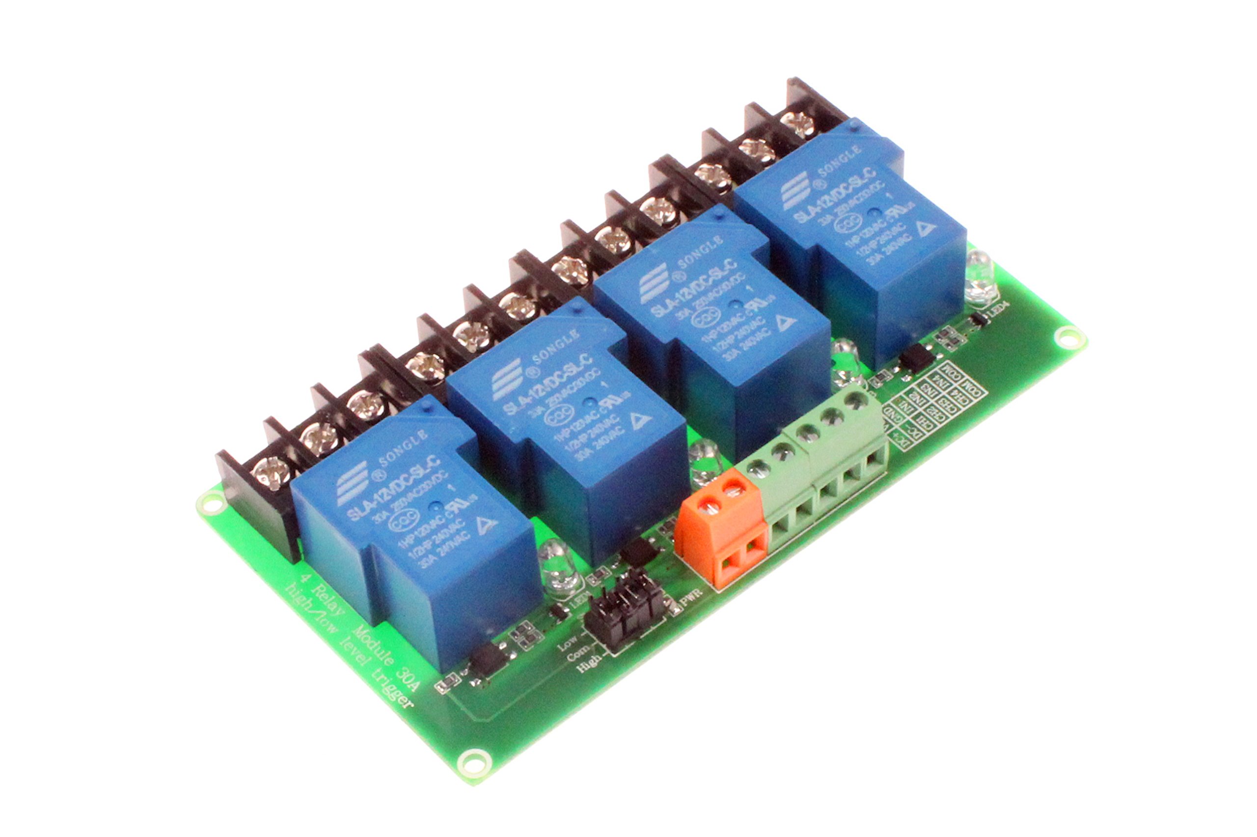 Snapklik.com : NOYITO 30A 4 Channel Relay Module High Low Level Trigger