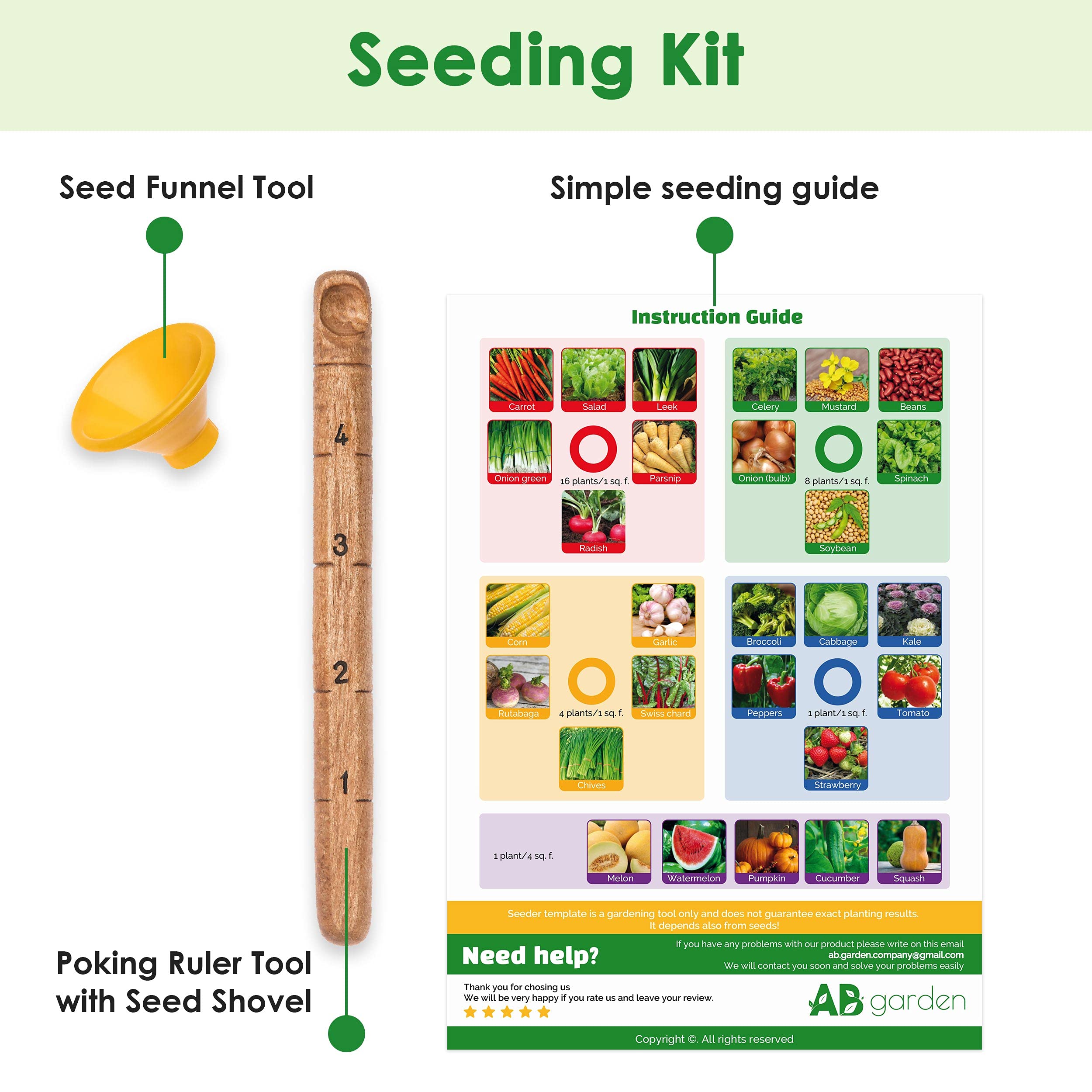 Garden Spacing Template Square Seed Planting Template – Reusable Seed ...