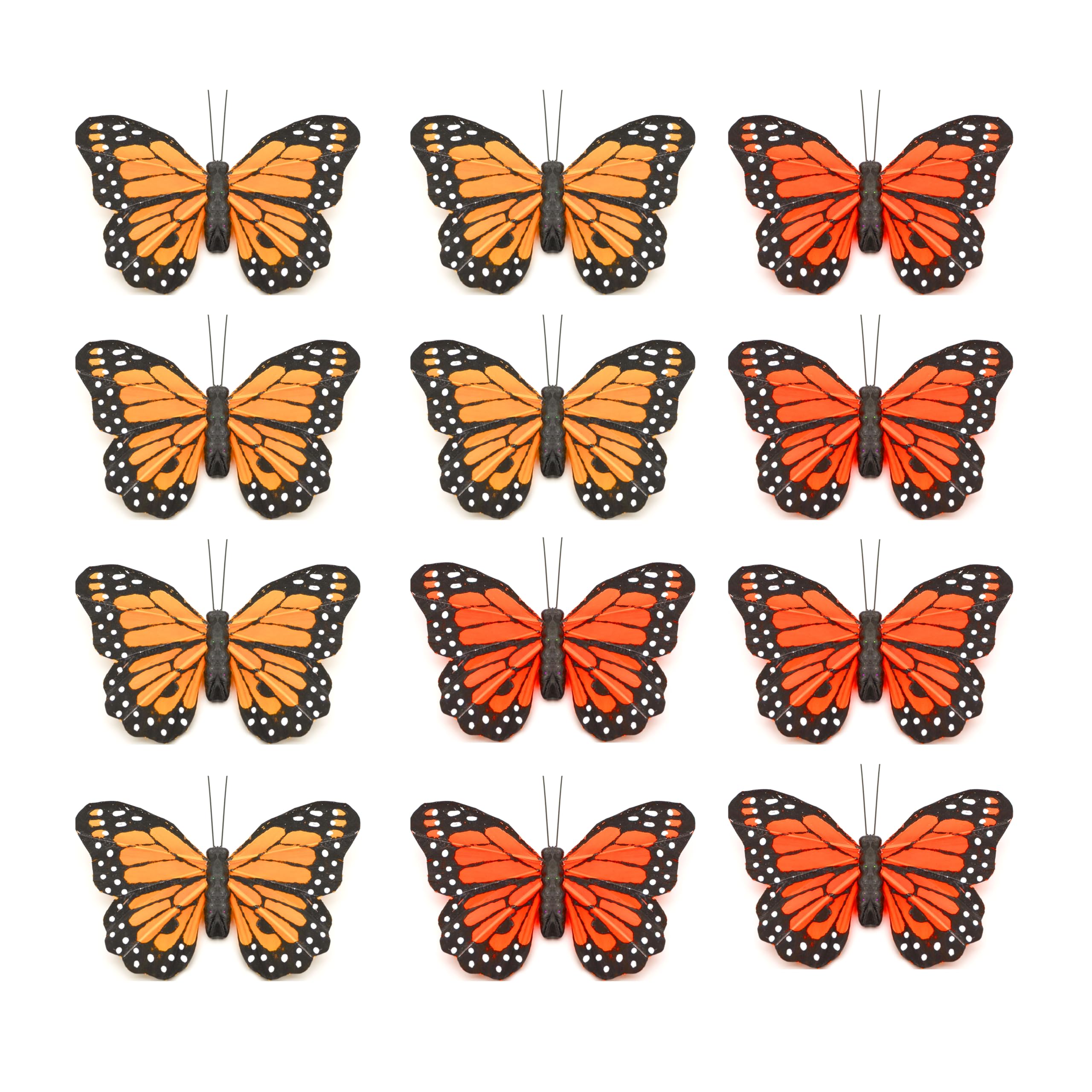 Amazon.com: HNH 12PCS 3D Artificial Butterflies for Craft with Magnets ...