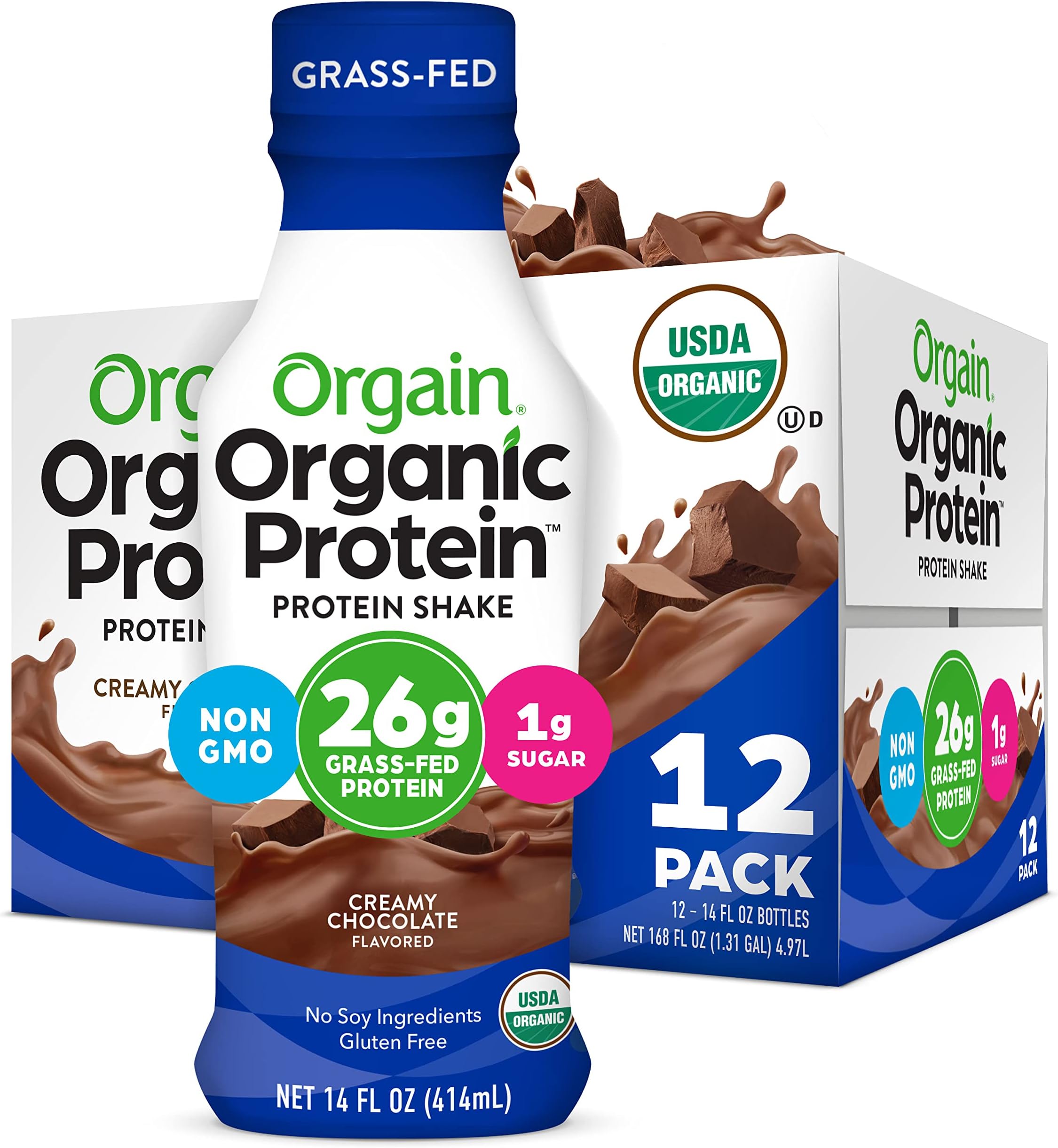 Amazon.com : Orgain Organic Protein Shake, Grass Fed Dairy, Creamy ...