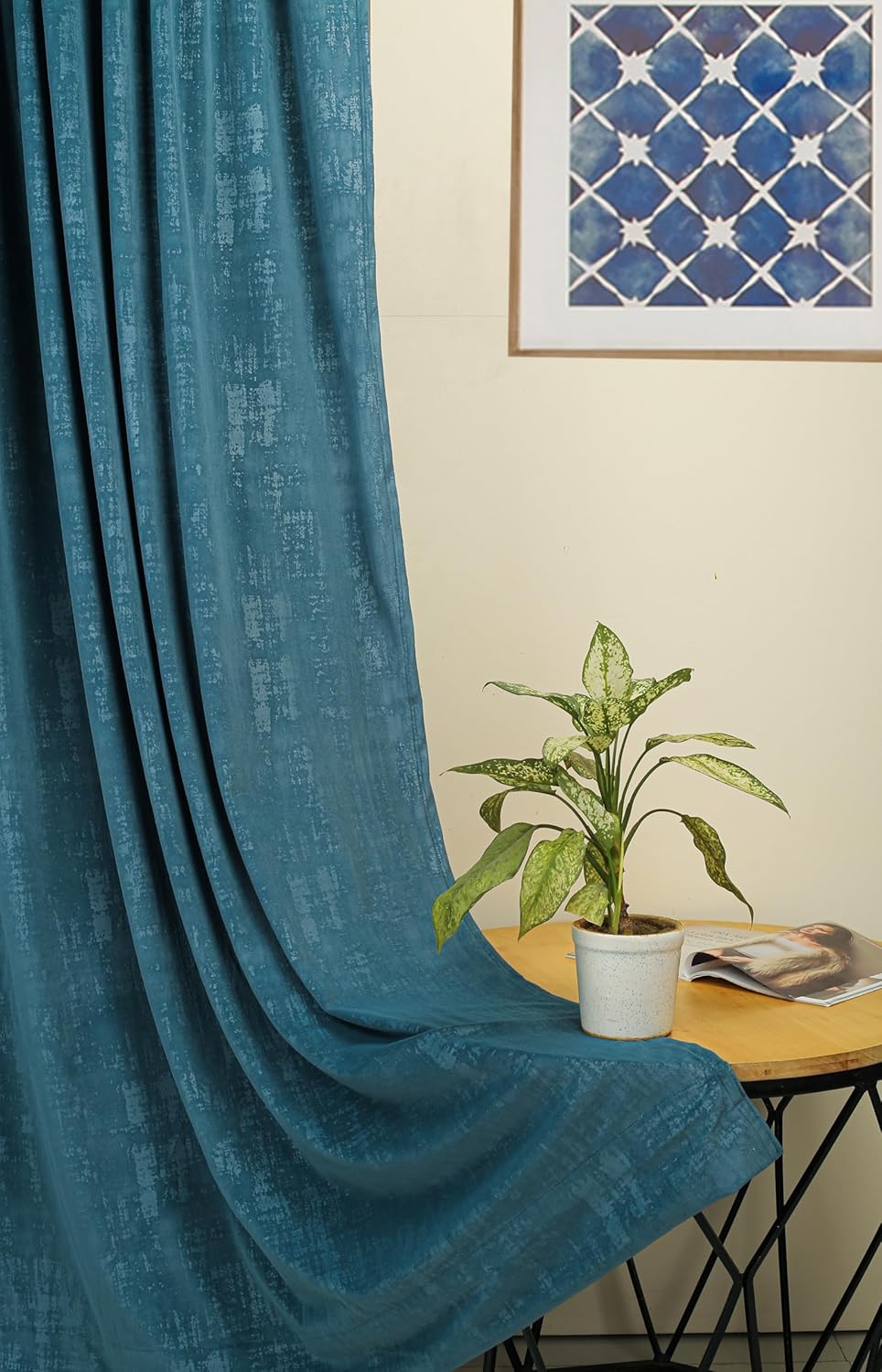 Buy rayna decor Room Darkening Curtain with Back Tabs and Tie Back 100% ...