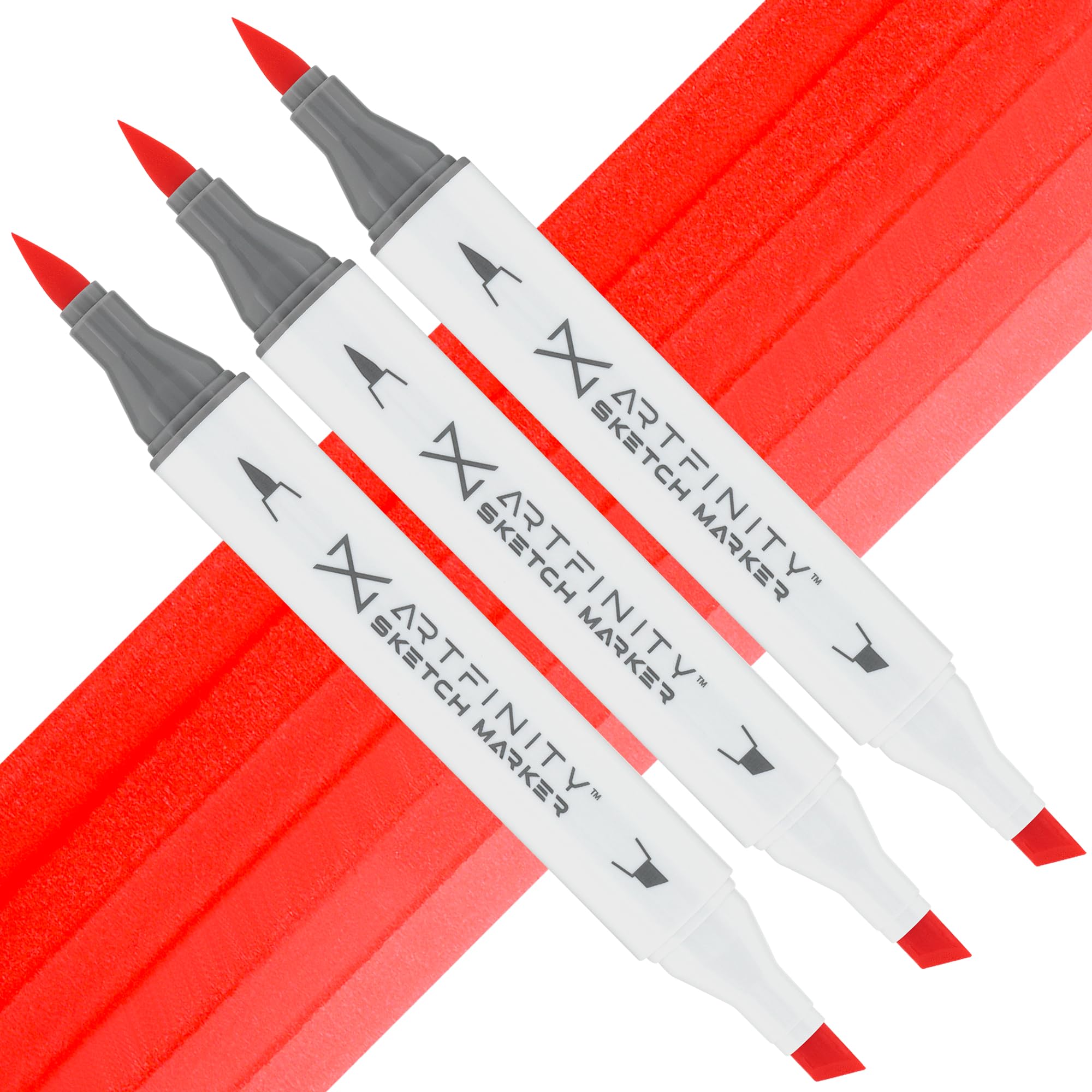Amazon.com: Artfinity Sketch Marker Sets - Set of 3 - Fluorescent Red ...