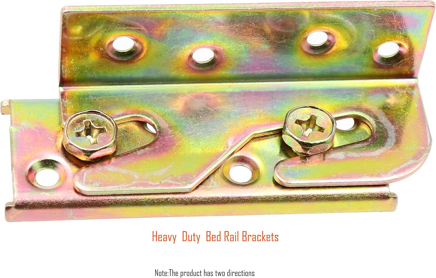LBY 4 Sets Bed Rail Brackets, Heavy Duty Non-Mortise Bracket Fastener ...