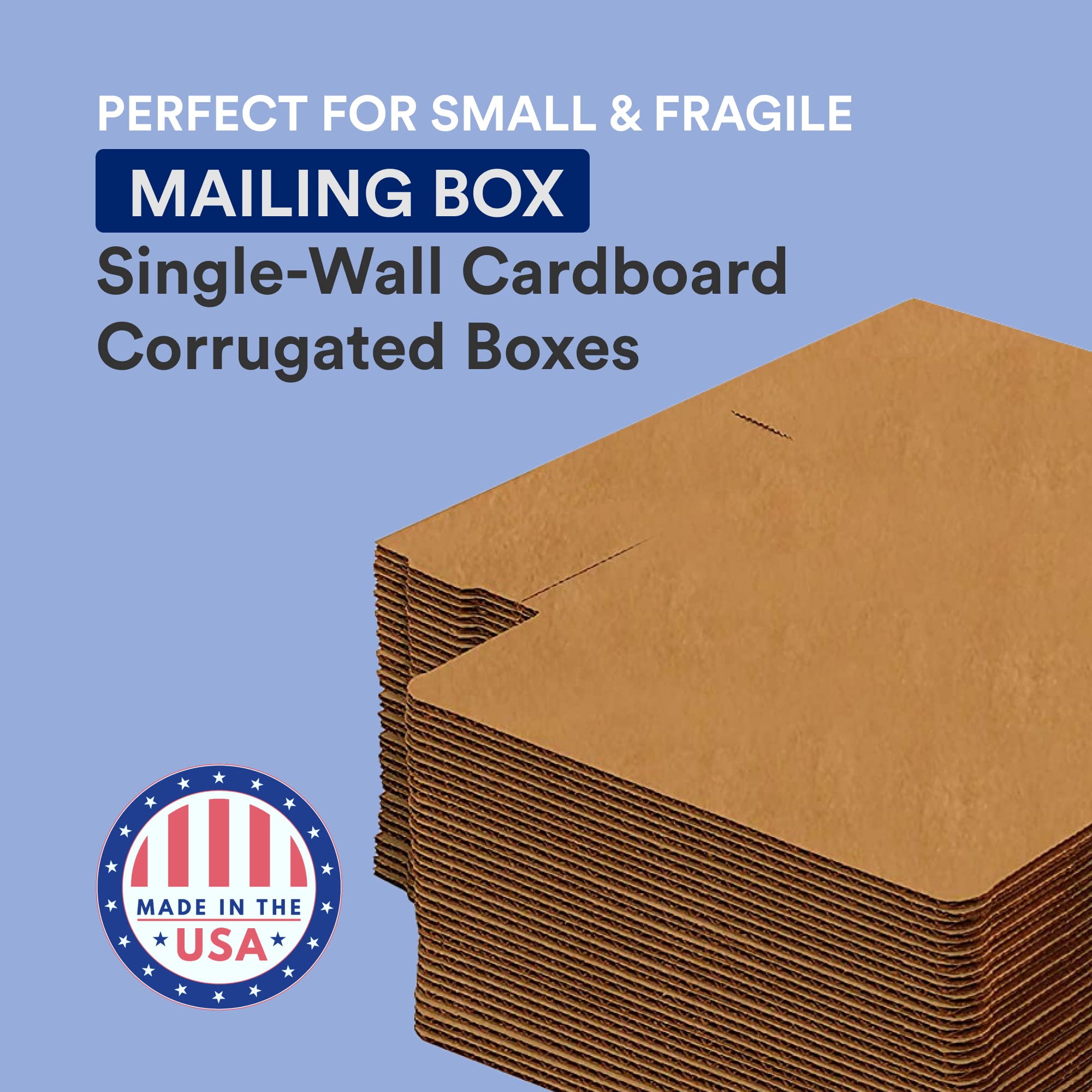BOX USA Kraft Corrugated Corrugated Cardboard Mailing Boxes, 10" x 4" x ...