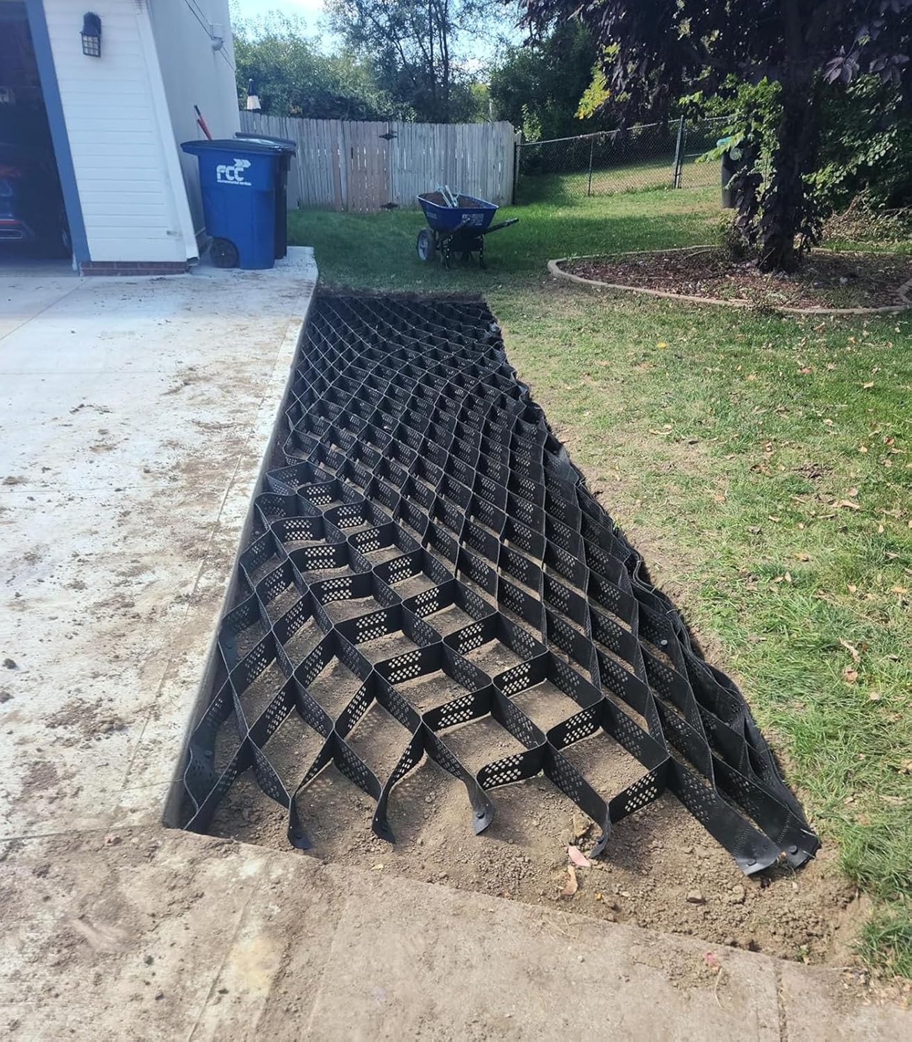 Amazon.com: Permeable Paver Parking Pad, Expandable Ground Geogrid ...
