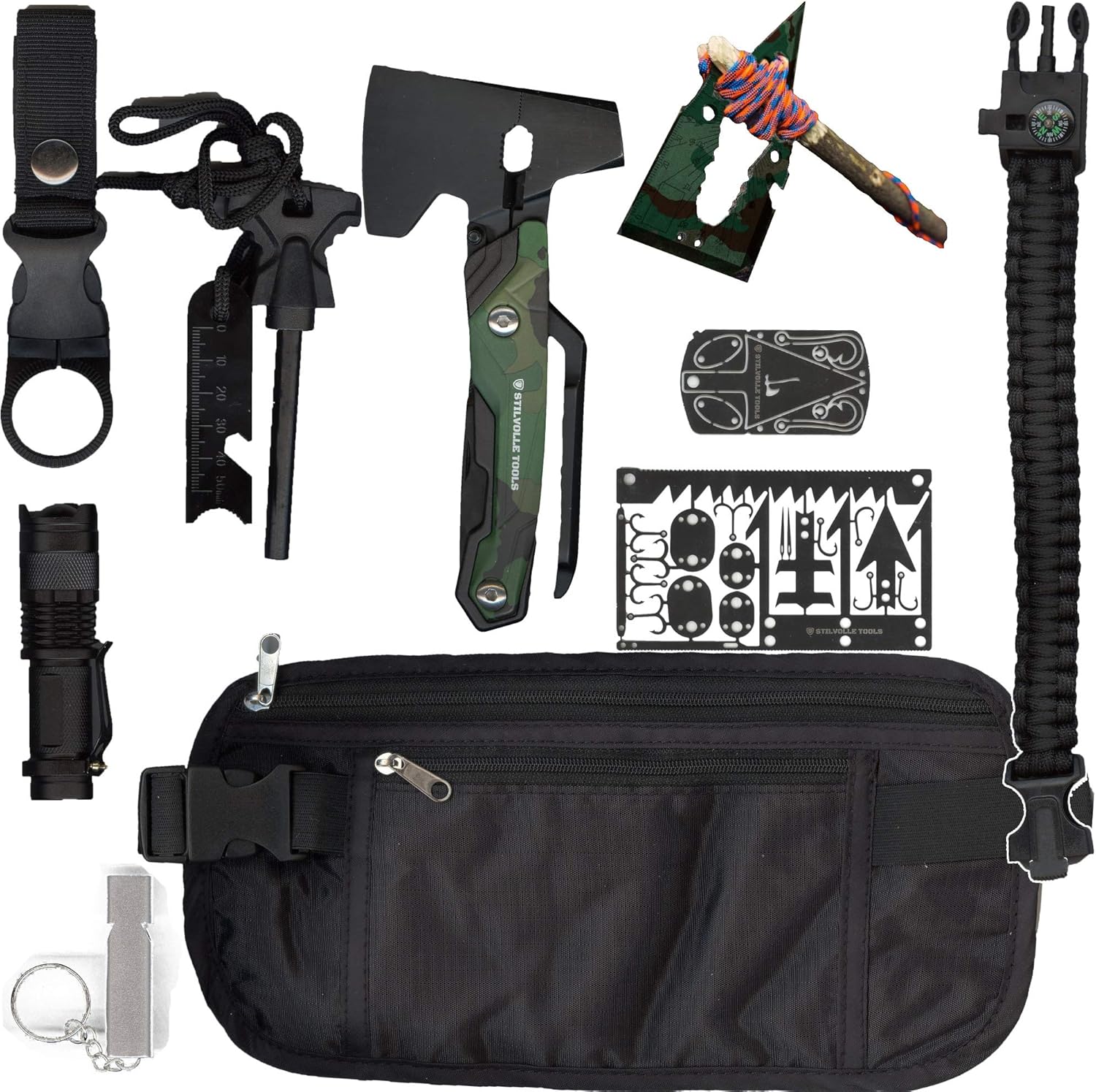Amazon.com: Stilvolle Tools Portable Survival Full Set Multi-Tool Ax ...