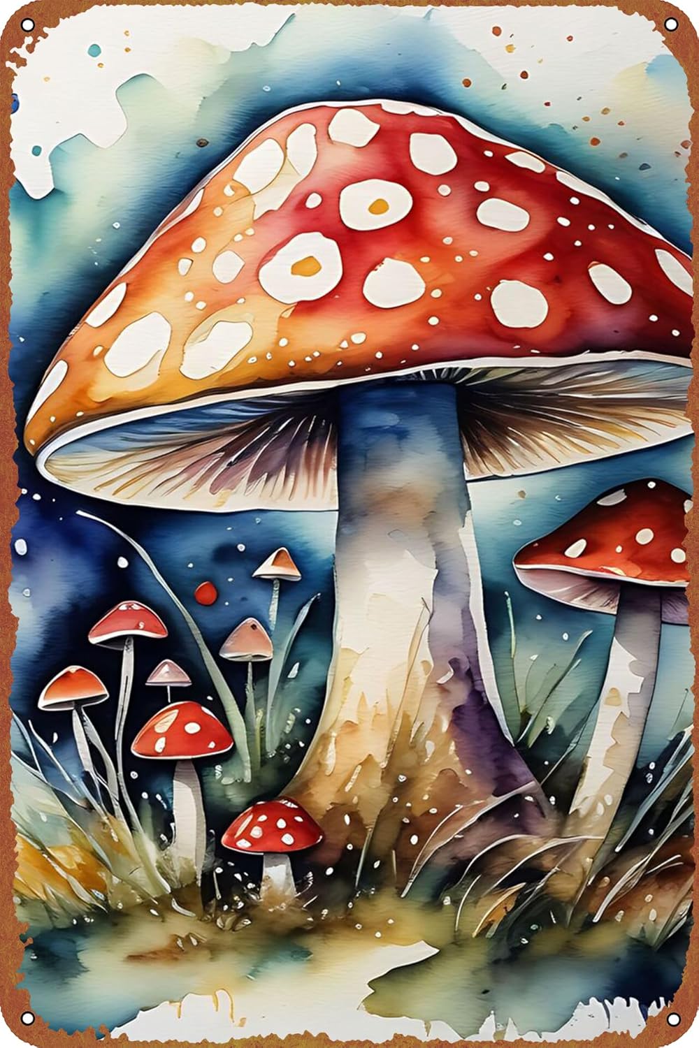 Amazon.com: Enchanted Toadstools PosterMetal Sign Retro Wall Decor for ...