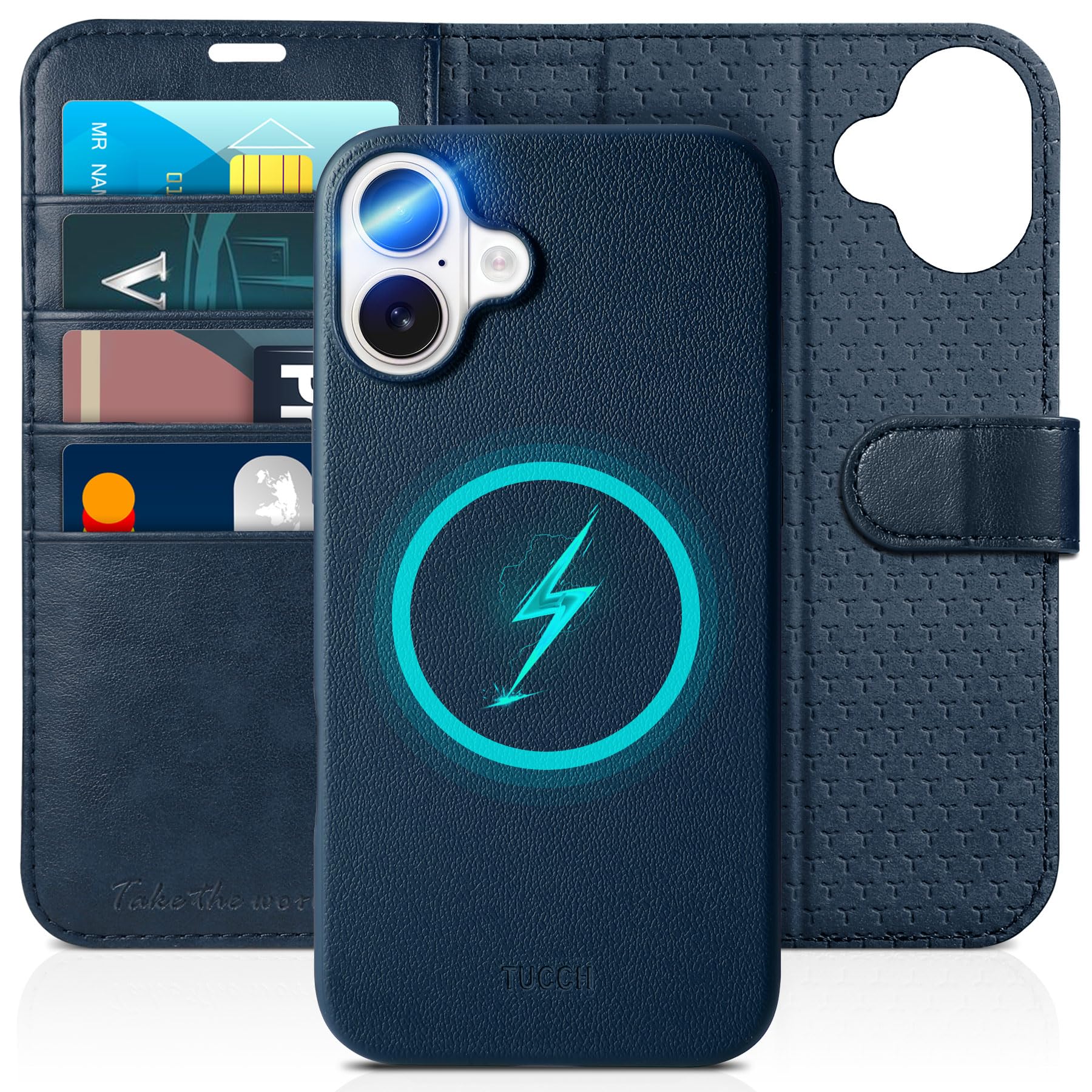 Amazon.com: TUCCH Wallet Case for iPhone 16, [Detachable] [RFID ...