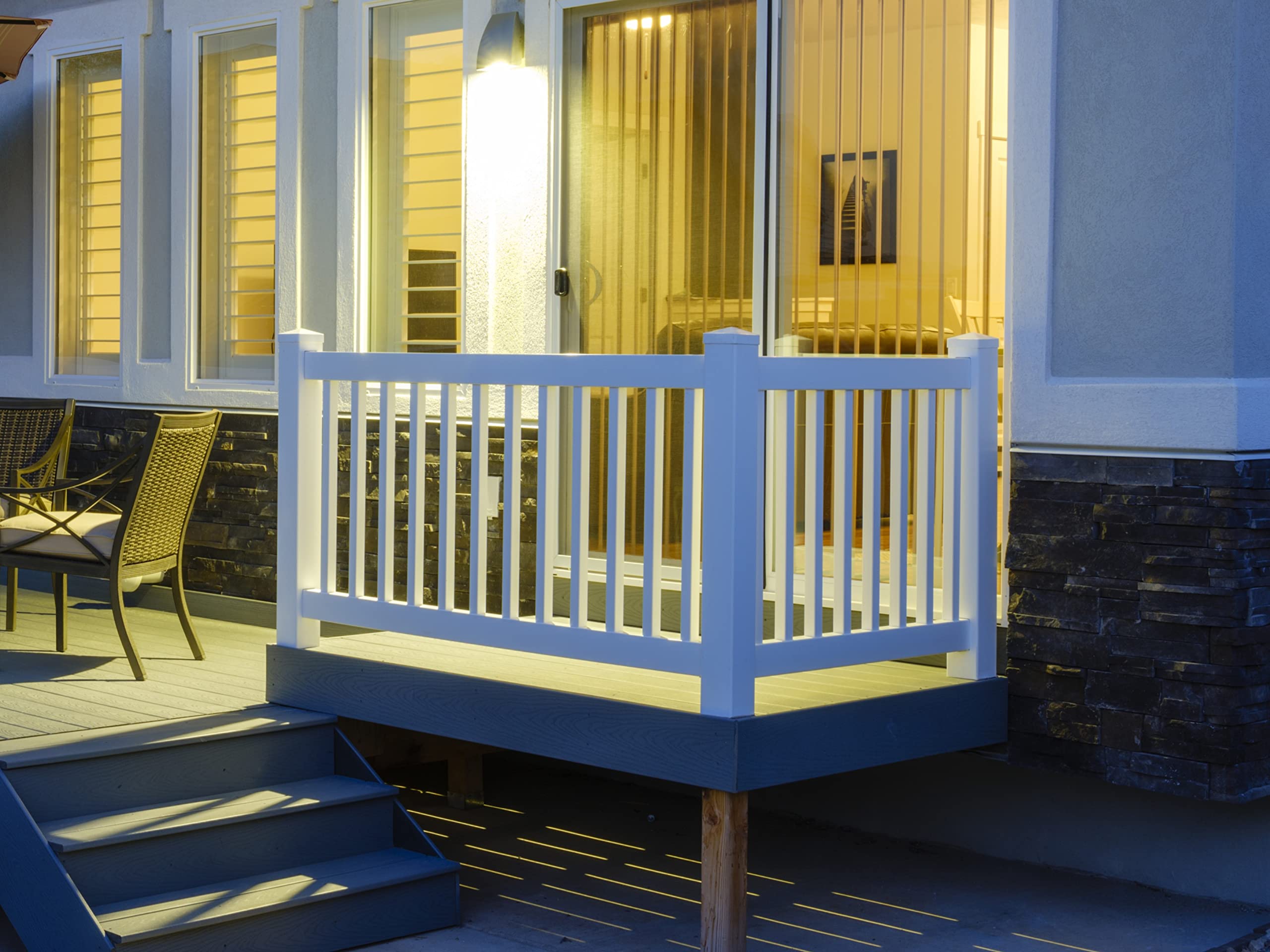 Snapklik.com : GKOLED 6-Pack 5" X 5" Pyramid White PVC Vinyl Post Top ...