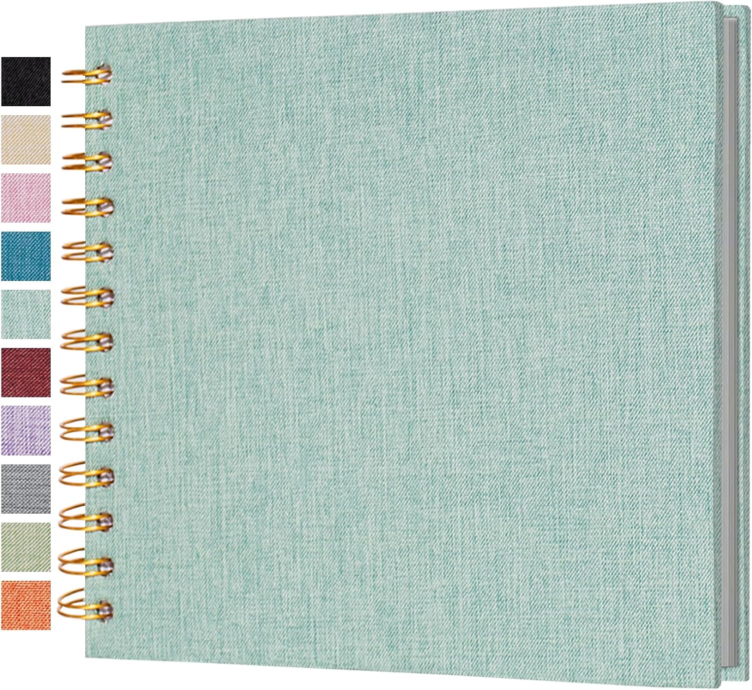 Amazon.com: Cherrich Small Scrapbook 7x7 Inch, Linen Photo Album Mini ...
