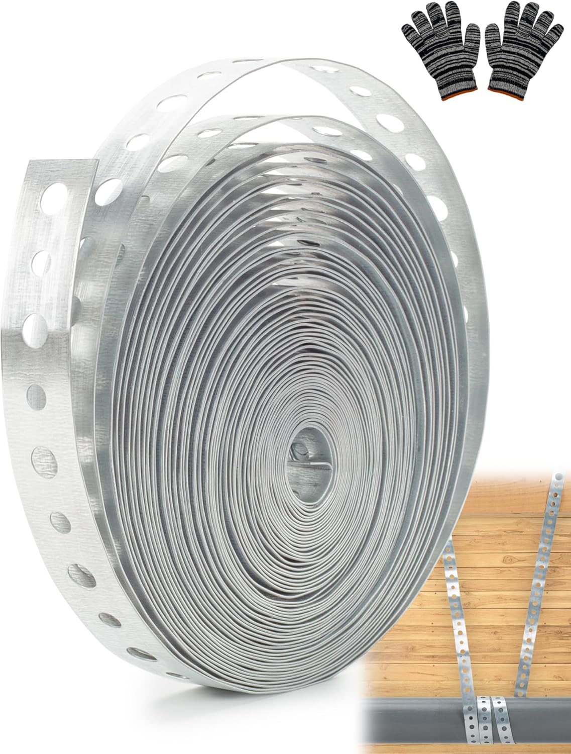 Axisculpt Galvanized Metal Pipe Strap 3/4-Inch x 33-Feet 24-Gauge Pipe ...