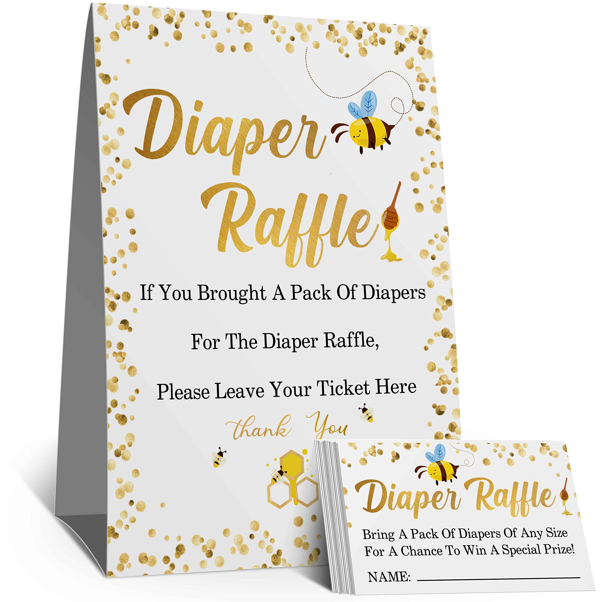 Diaper Raffle Tickets Diaper Raffle Sign Baby Shower Game Kit ...