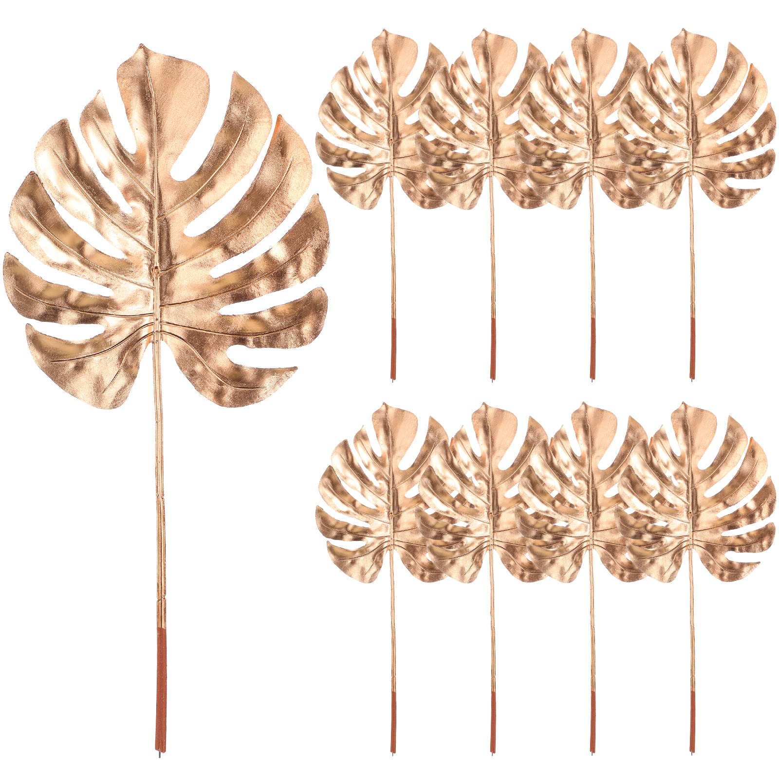Amazon.com: 8 Pcs Artificial Gold Palm Leaves Plants 23.6 Inch Large ...
