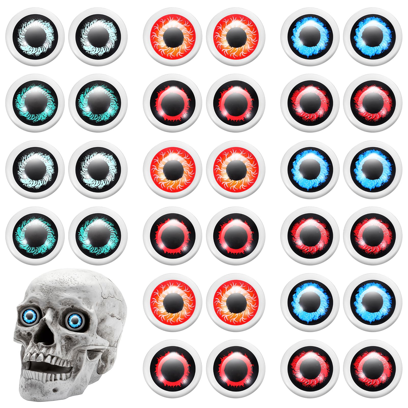 Amazon.com: DIVINA VITAE 32Pcs Halloween Eyeballs Plastic Halloween ...
