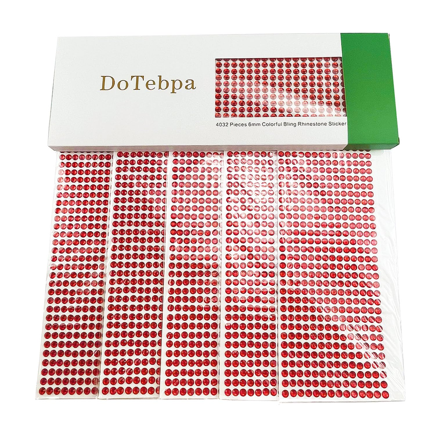 Amazon.com: DoTebpa 4032 Pieces 6 mm Bling Rhinestone Sticker Sheet Gem ...