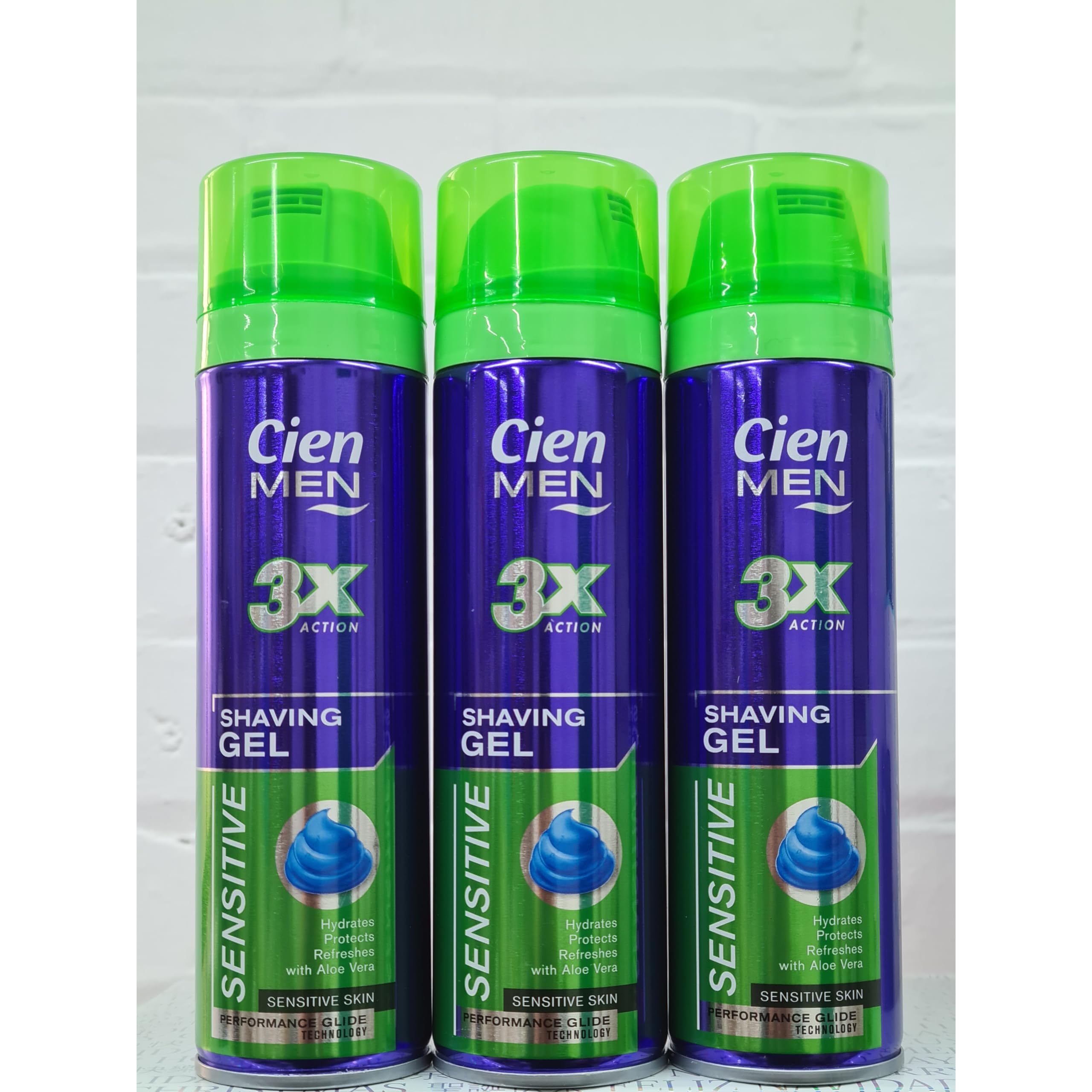 Cien | 3X Action Shaving Gel for Sensitive Skin | 200mL [ x3 ] : Amazon ...