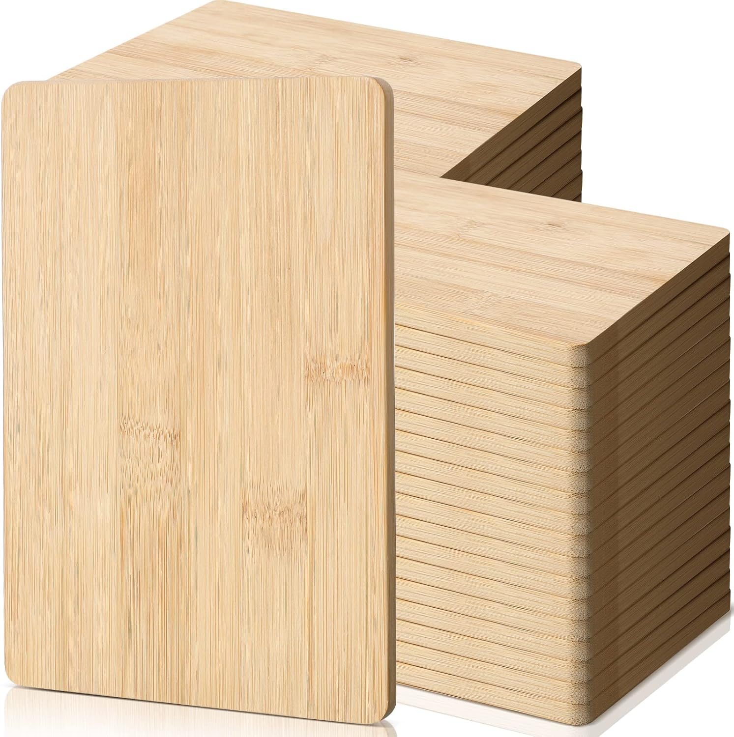 40 Pcs Bulk Plain Bamboo Cutting Board Bamboo Chopping Board Small ...