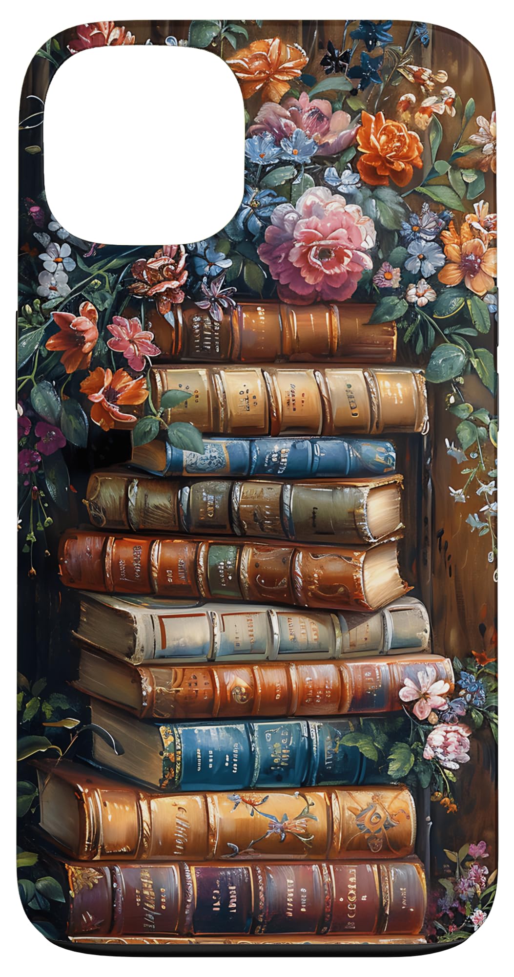 Amazon.com: iPhone 13 Books Coffee and Flowers Vintage Library ...