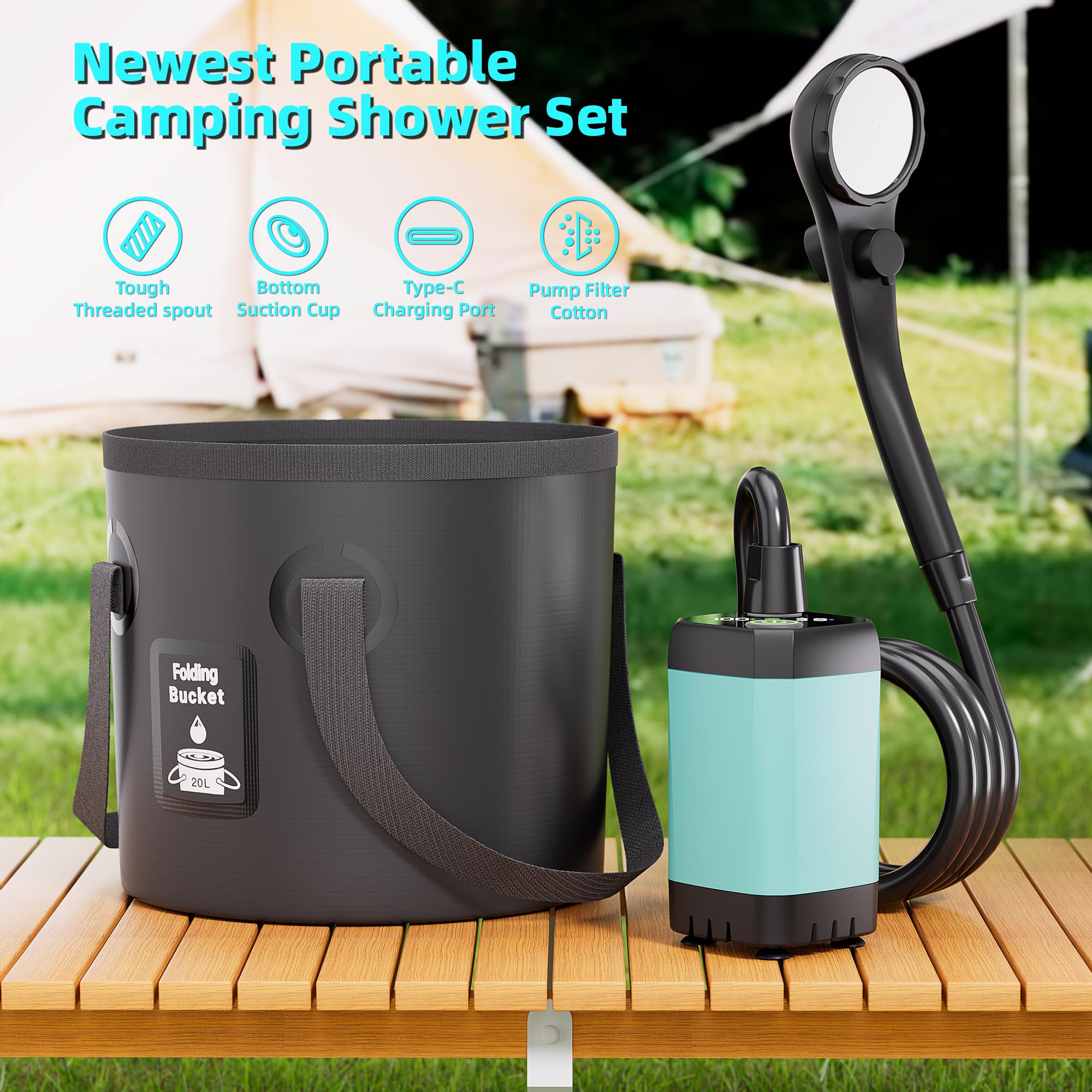 Portable Outside Shower Komodo Portable Camping Shower | Outbax