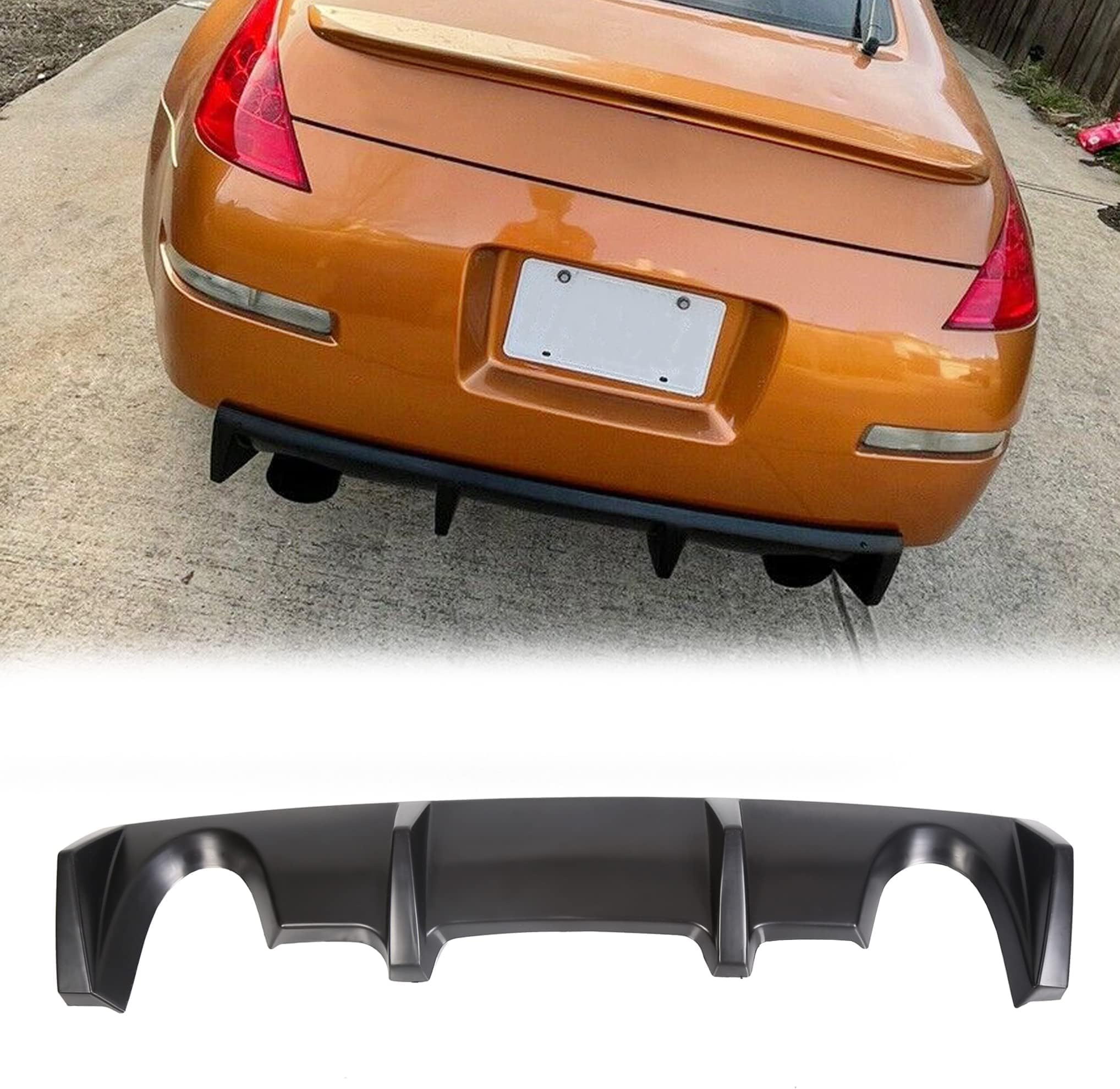 Amazon.com: ECOTRIC Rear Bumper Diffuser Lip Compatible with 2003-2008 ...