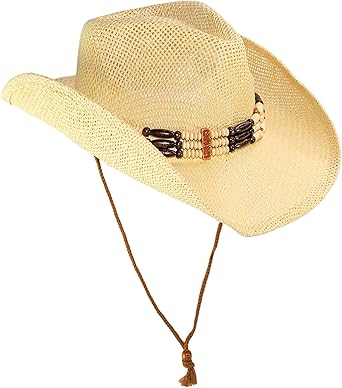 Cute Comfy Flex Fit Woven Beach Cowboy Hat, Western Cowgirl Hat with ...