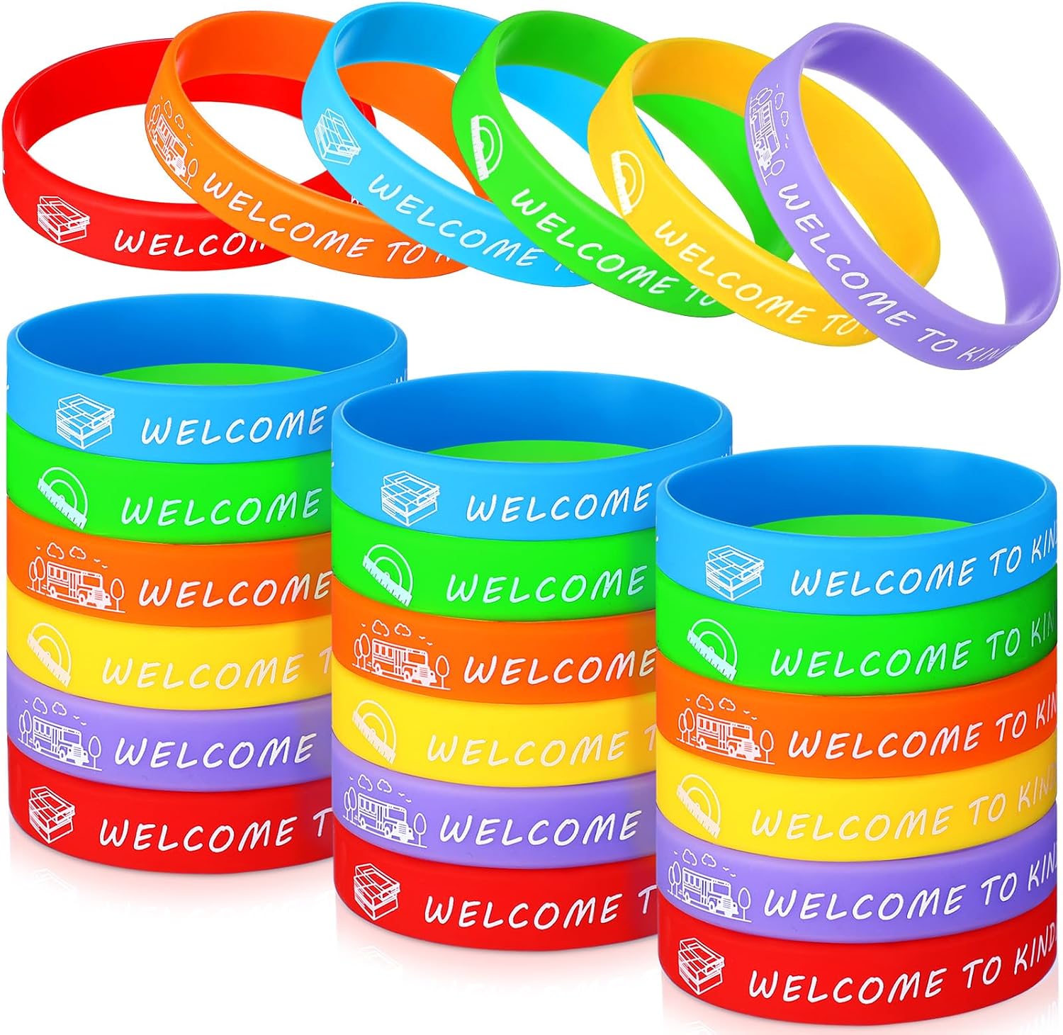 Amazon.com: WinnerWhy 36 Pcs Welcome to Kindergarten Party Rubber ...