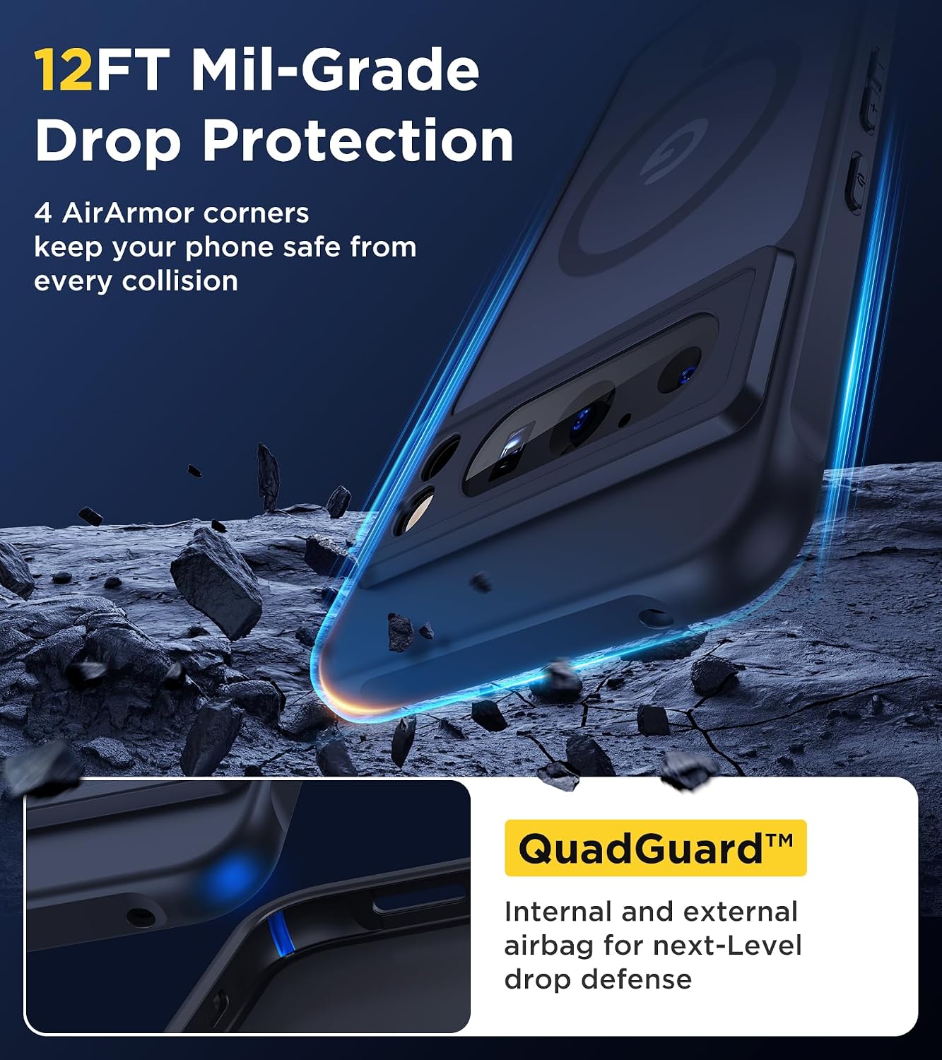 Humixx Funda magnética para Google Pixel 8 Pro compatible con MagSafe ...