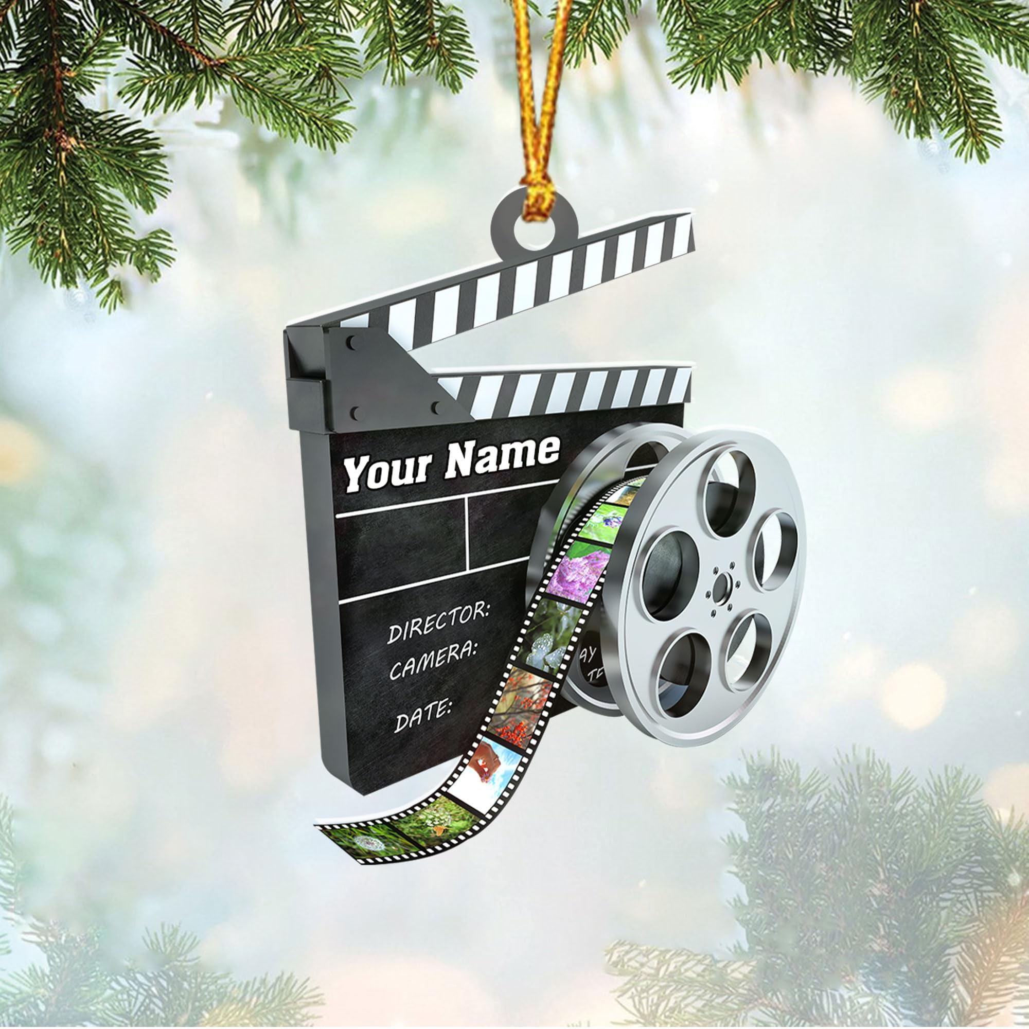 Amazon.com: AOVL Personalized Film Clapboard Ornament Movie Clapper ...