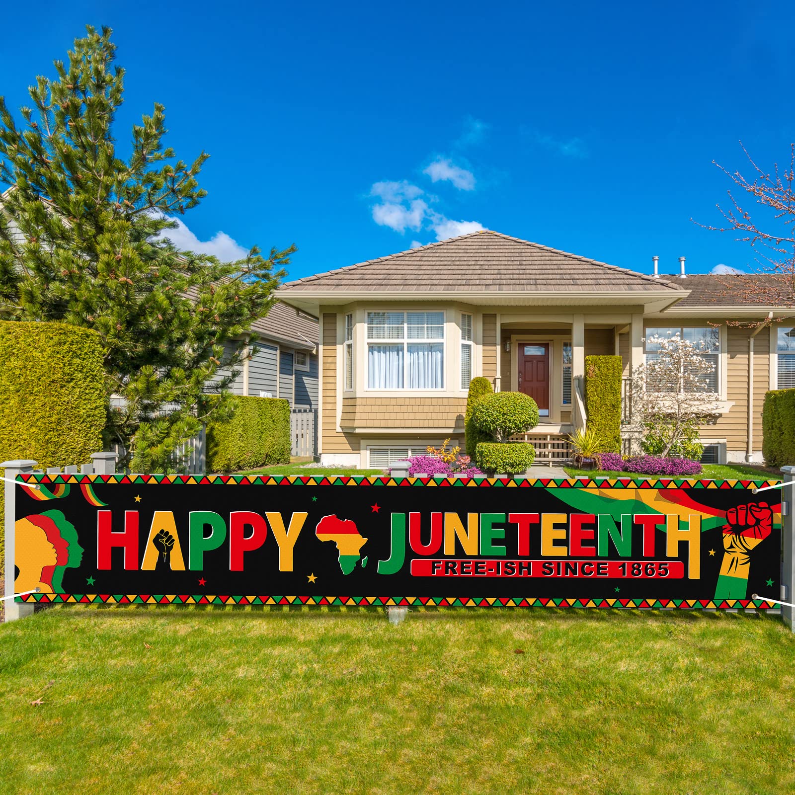Snapklik.com : Durony 3 Pieces Happy Juneteenth Decoration Include ...