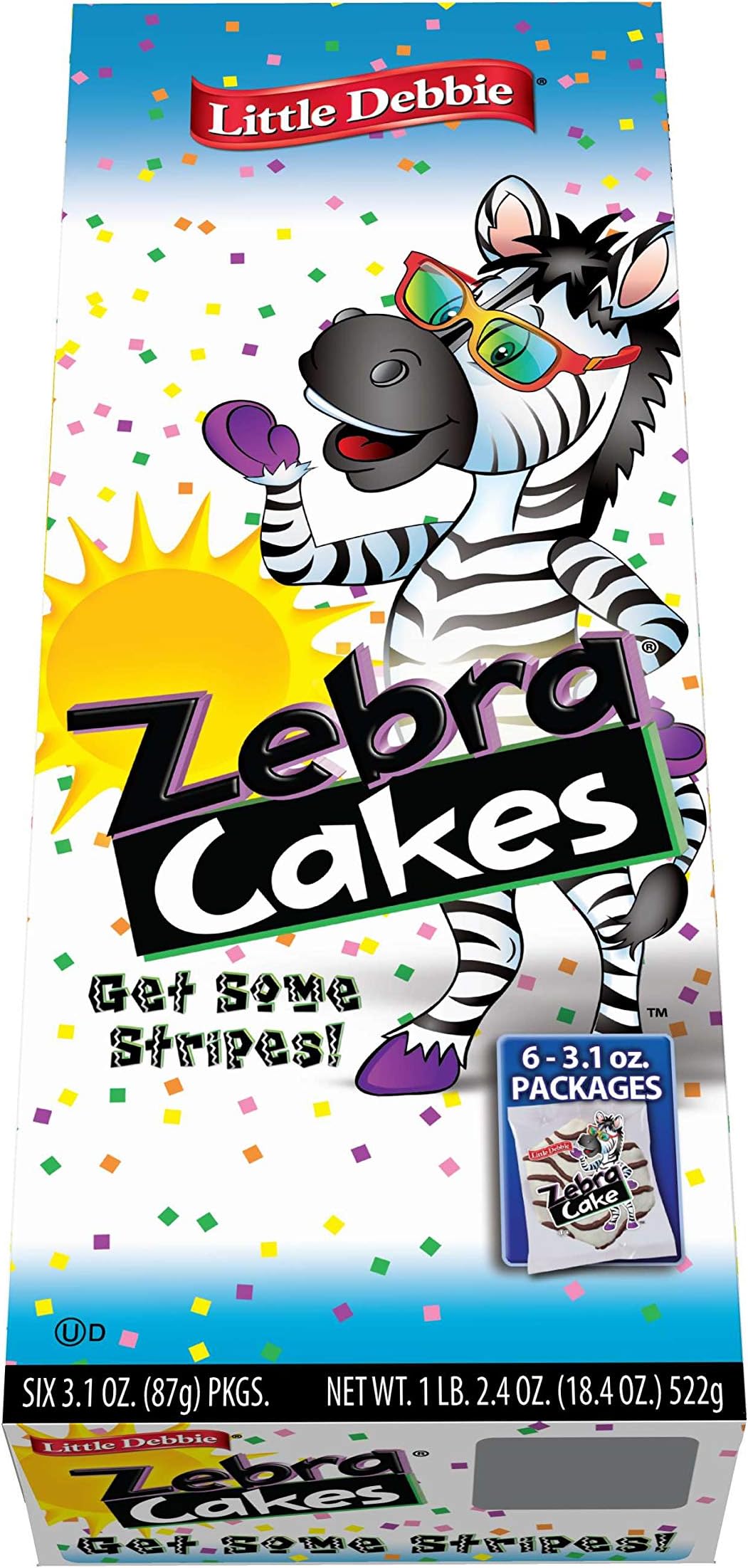 Amazon.com: Little Debbie Zebra Cakes, Large 3.1 ounce, Individually ...