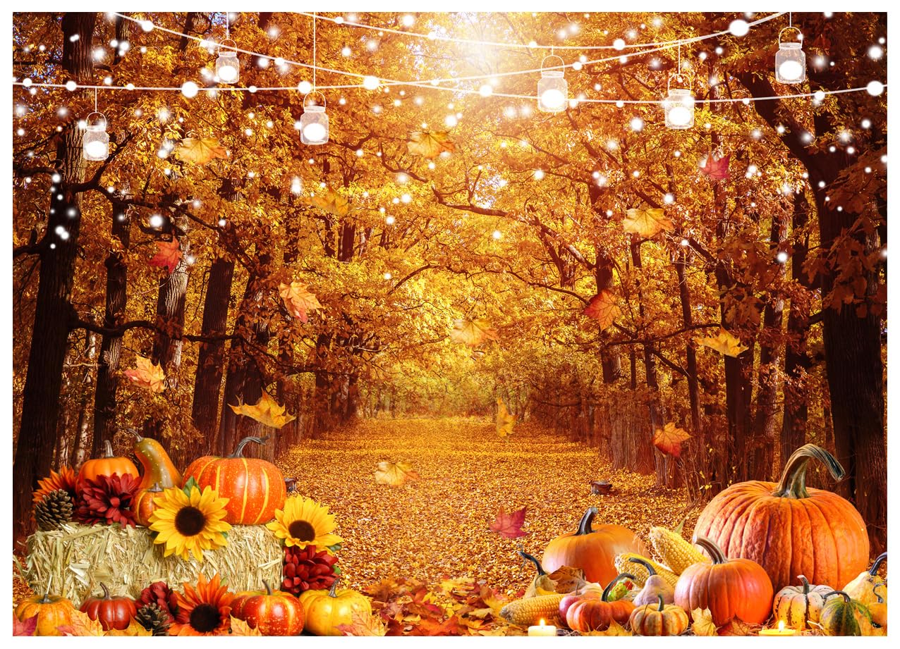 Amazon.com : WOLADA Fall Photo Backdrop Thanksgiving Backdrops for ...