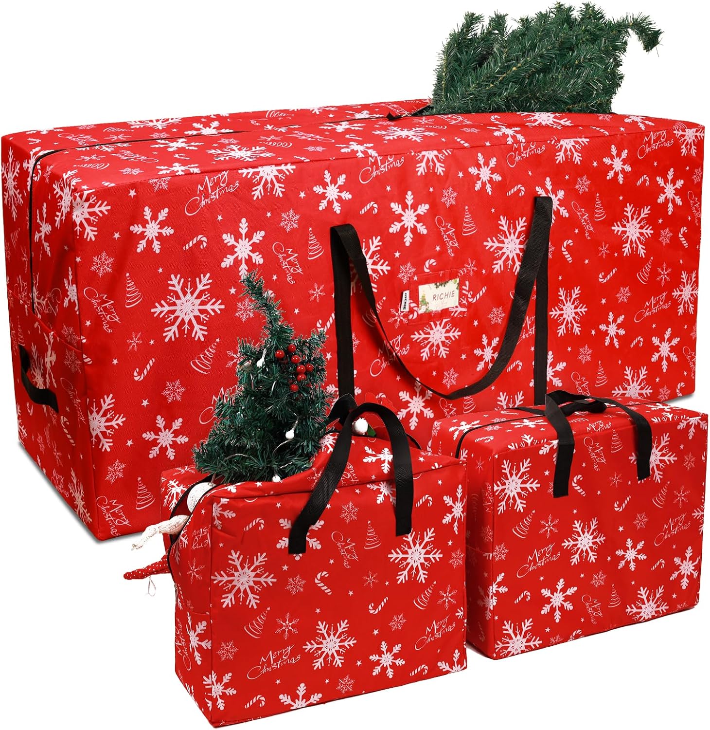 Amazon.com: RICHIE Christmas Tree Storage Bag 7.5 ft (3pc Set), 600D ...