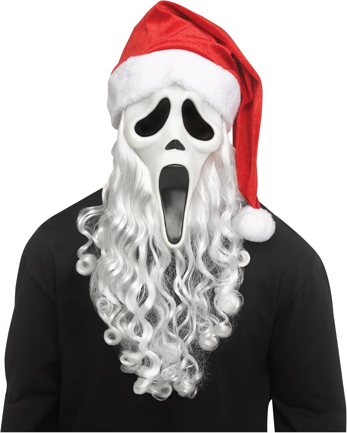 Amazon.com: Fun World Ghost Face Santa Mask : Clothing, Shoes & Jewelry