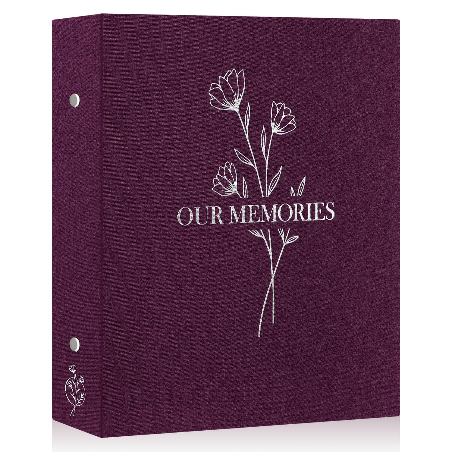 Amazon.com: Lanpn Photo Album 4x6 400 Pockets, Linen OUR MEMORIES ...
