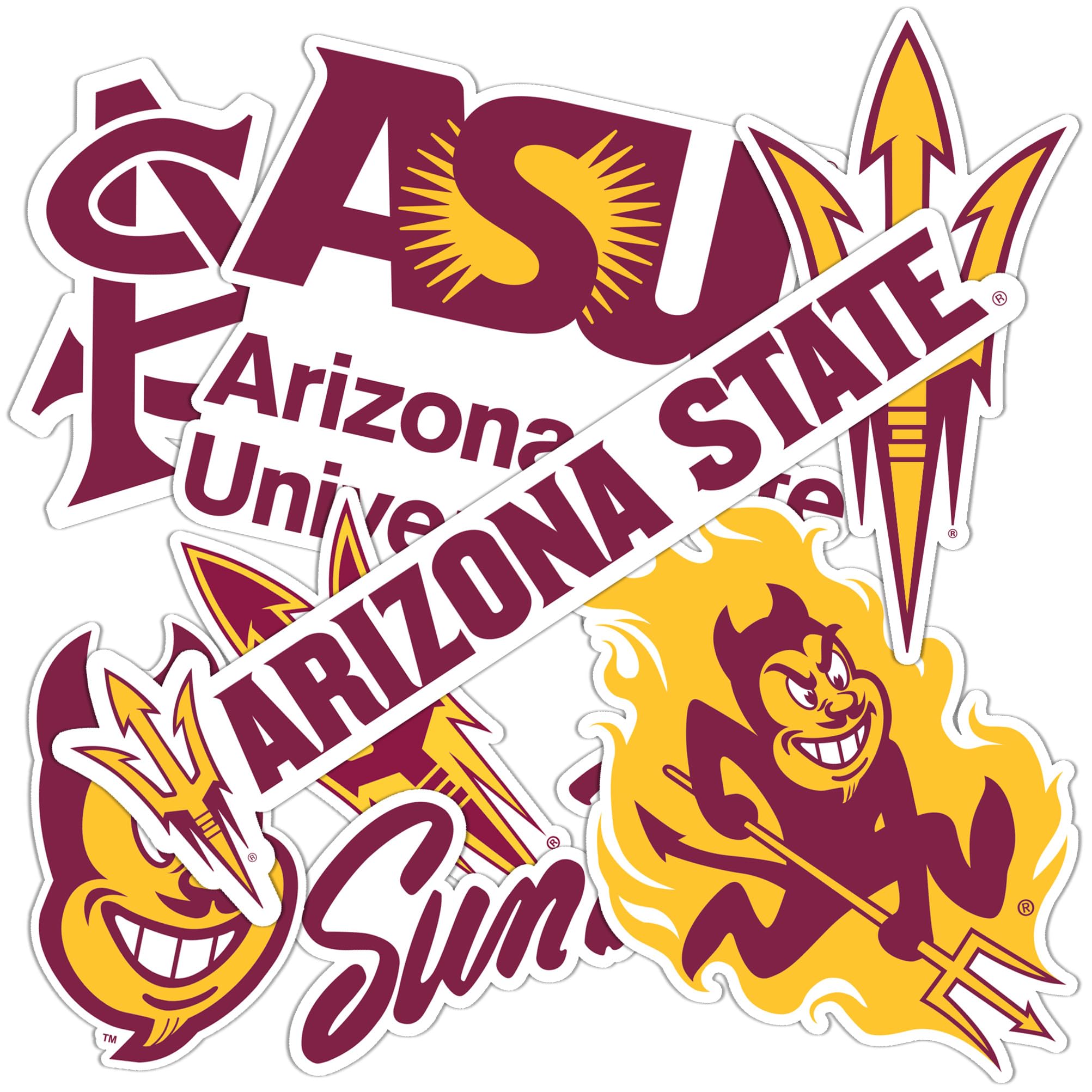 Amazon.com: Desert Cactus Arizona State University Sticker ASU Sun ...