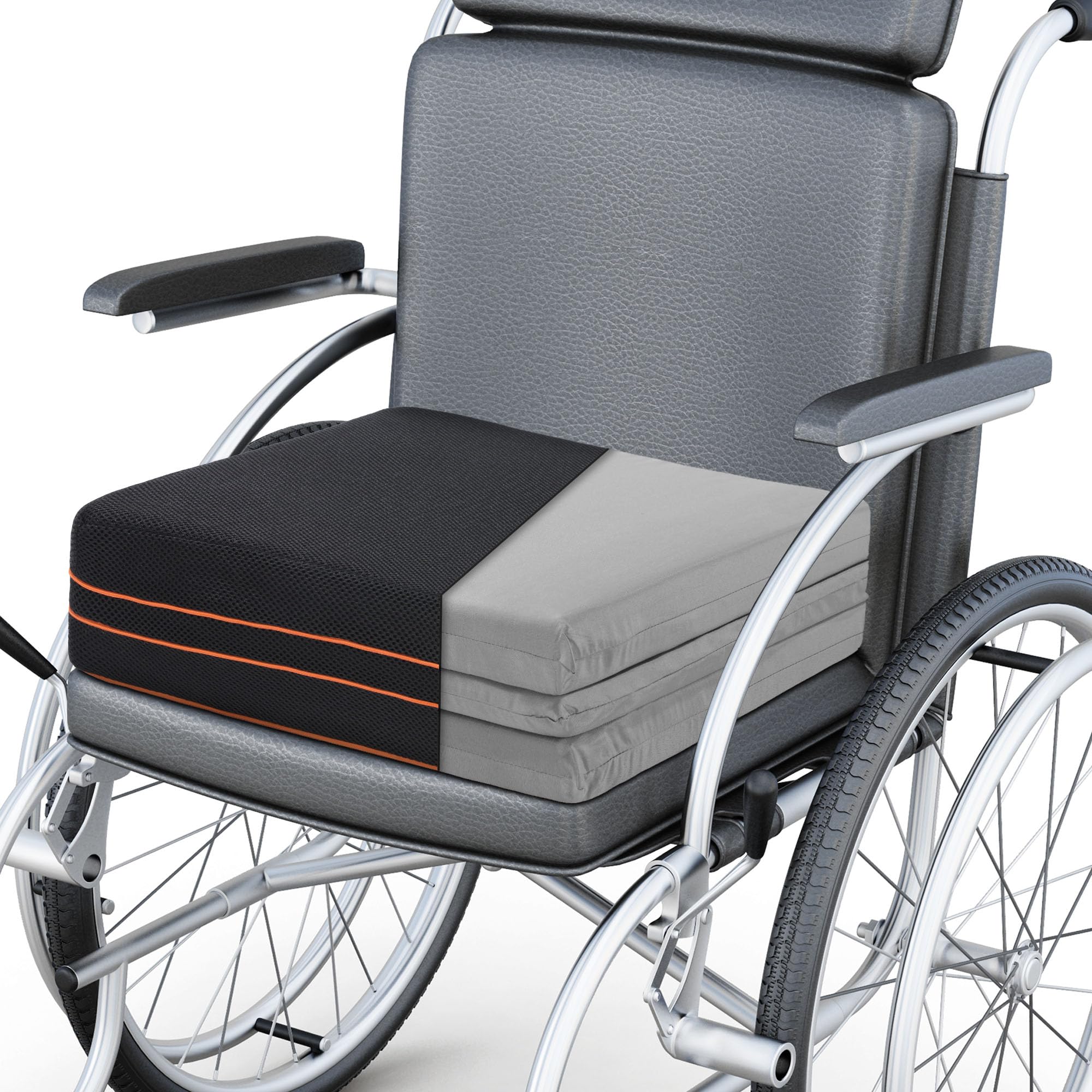 Amazon.com: MABOZOO Height Adjustable Wheelchair Seat Cushion, Foam ...