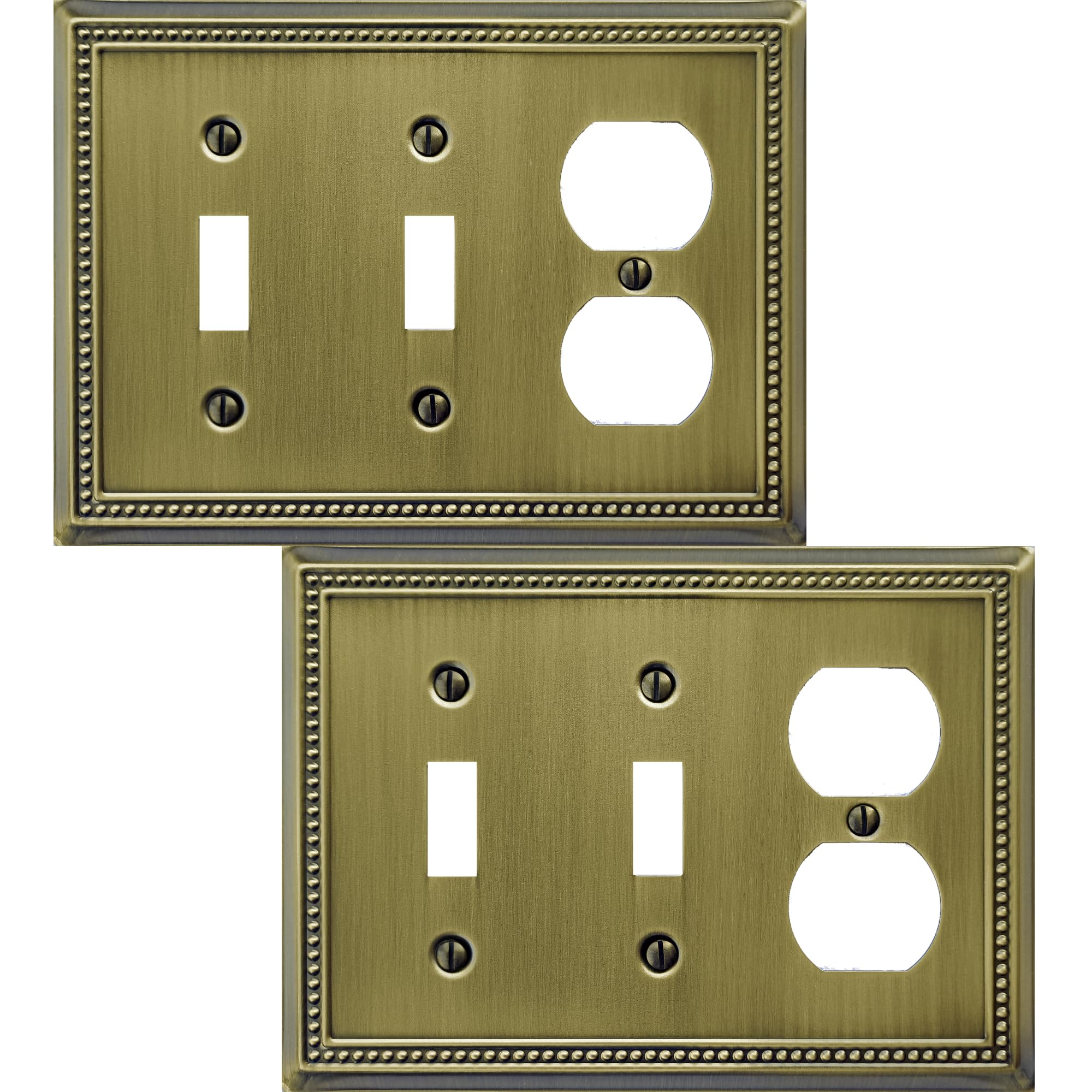 OKAWYC Double Toggle/Single Duplex Light Switch Cover Belaire Beaded ...