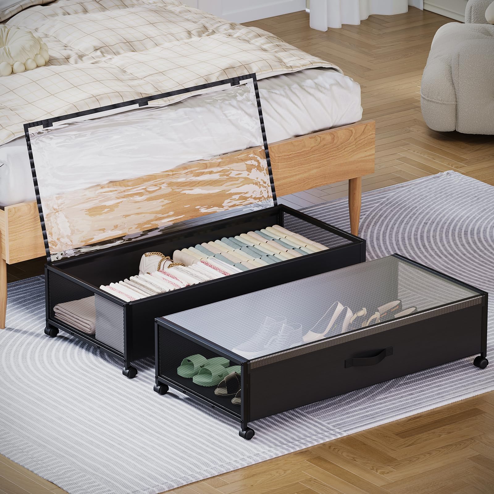 Amazon.com: JANE EYRE Under Bed Storage - 2 Pack Underbed Storage ...